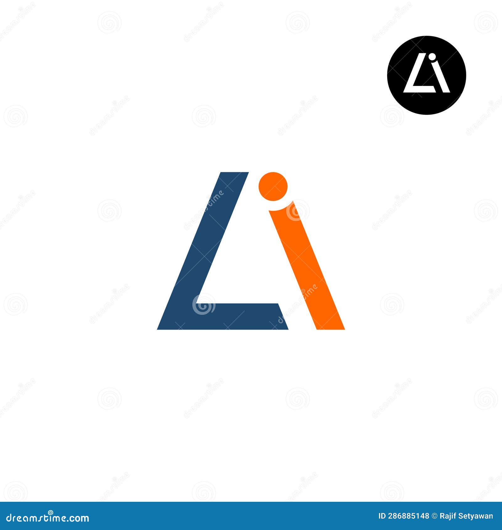 Letter Li Monogram Logo Design Unique Stock Vector - Illustration of ...