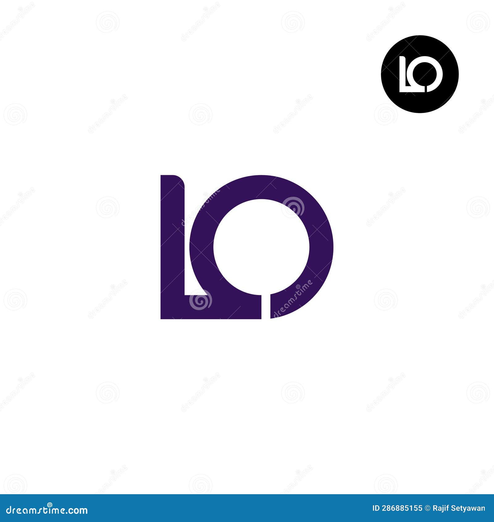 Letter LO Monogram Logo Design Unique Stock Vector - Illustration of ...
