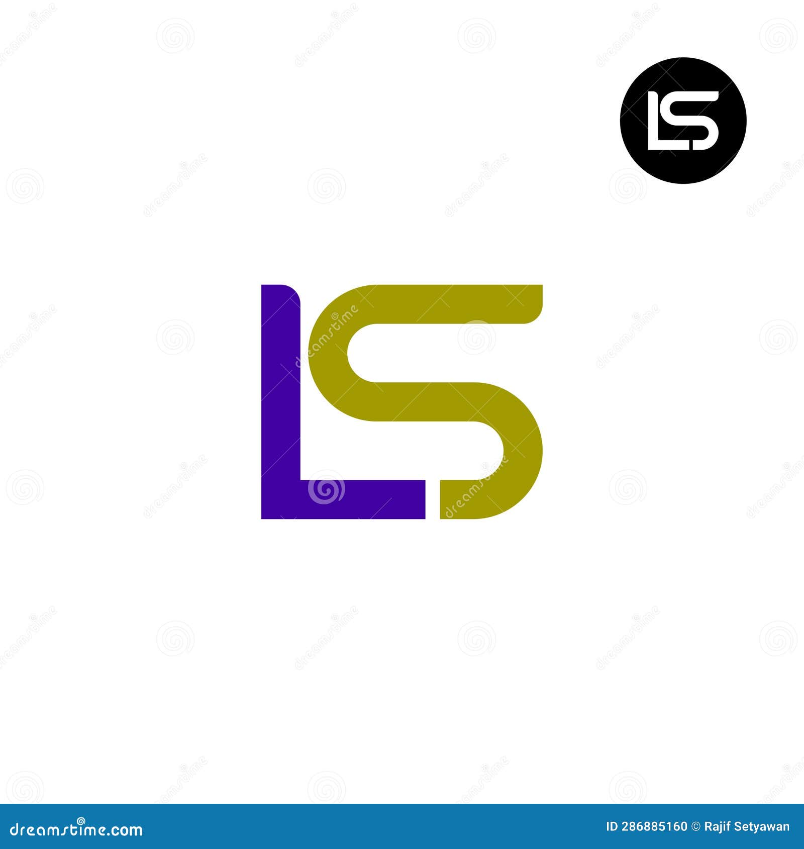 Letter LS Monogram Logo Design Unique Stock Vector - Illustration of ...
