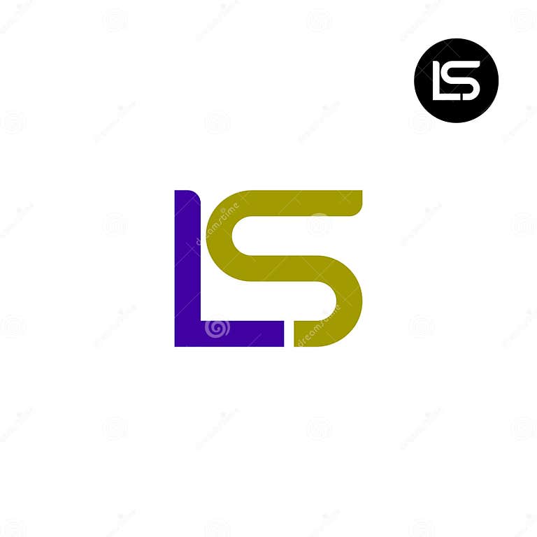 Letter LS Monogram Logo Design Unique Stock Illustration - Illustration ...