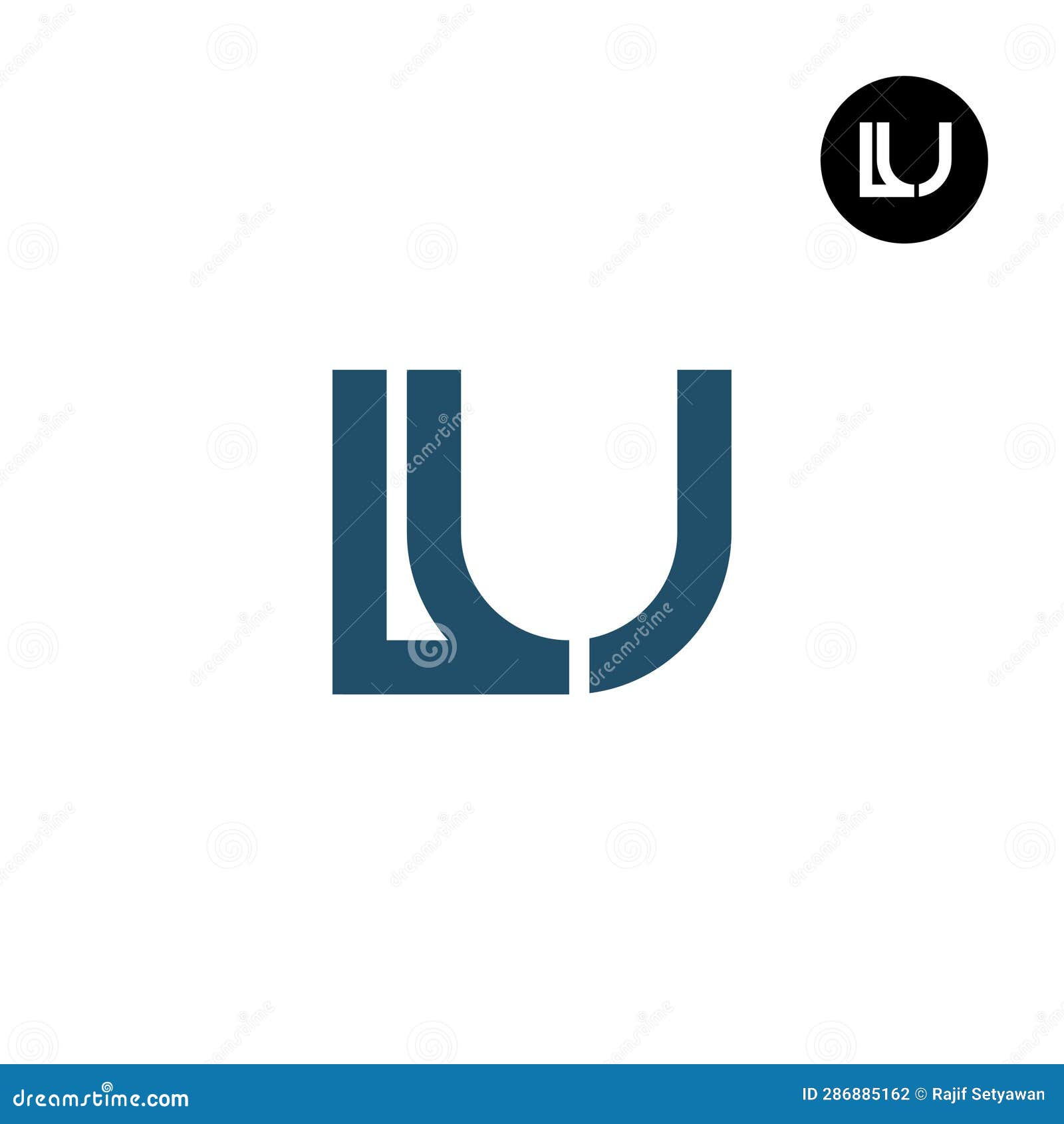 Letter LU Monogram Logo Design Unique Vector Illustration ...