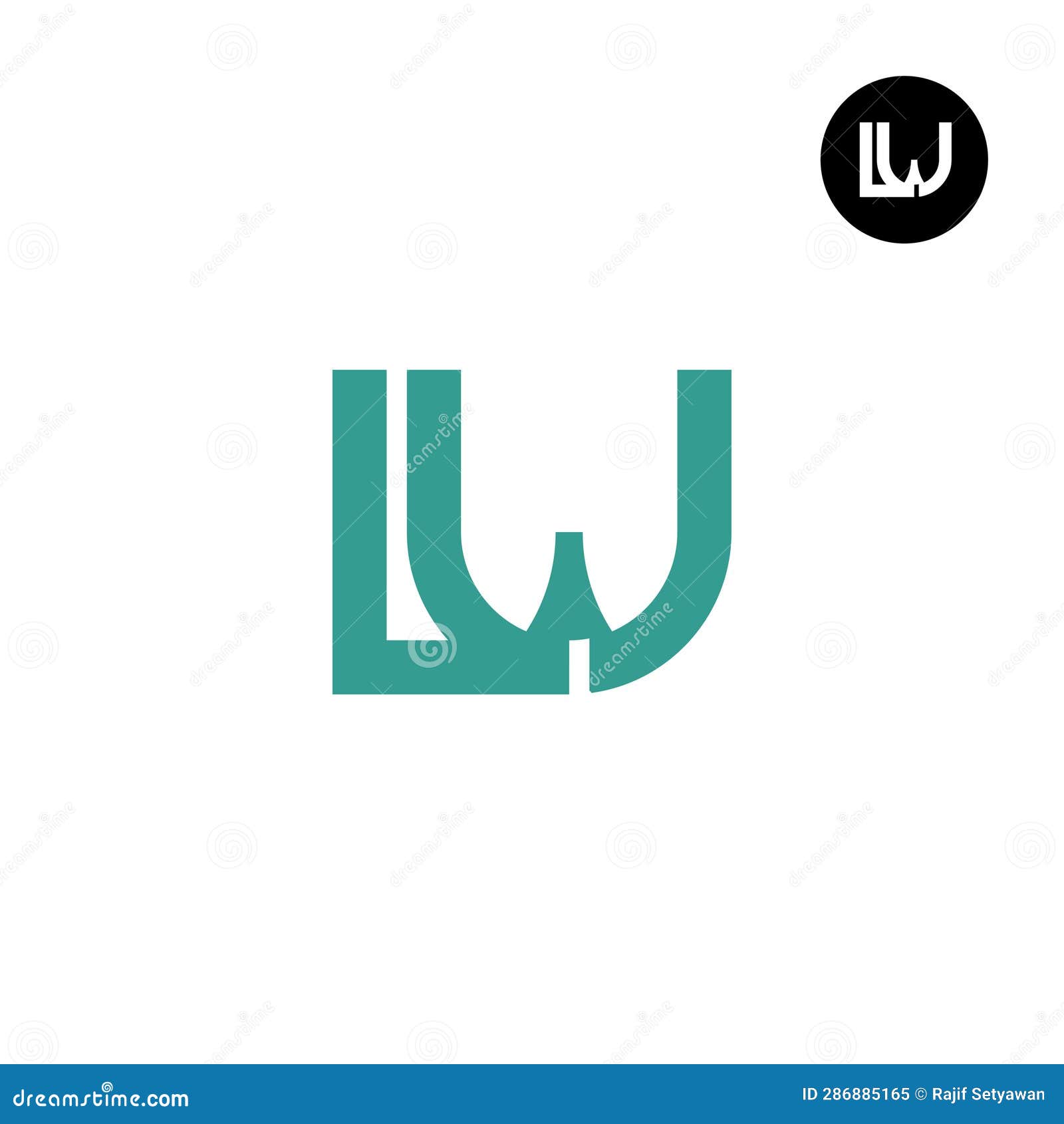 Letter LW Monogram Logo Design Unique Modern Stock Illustration ...
