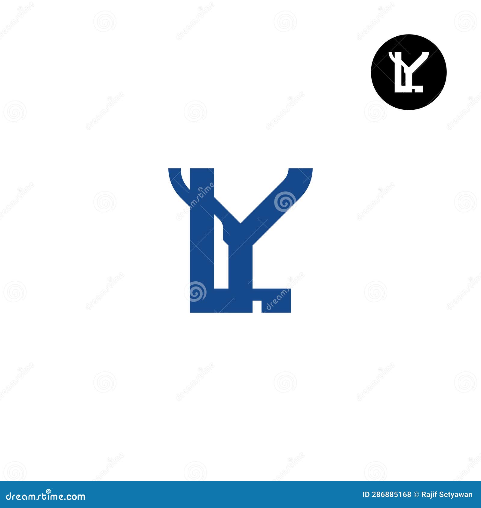 Letter LY YL Monogram Logo Design Unique Modern Stock Illustration ...