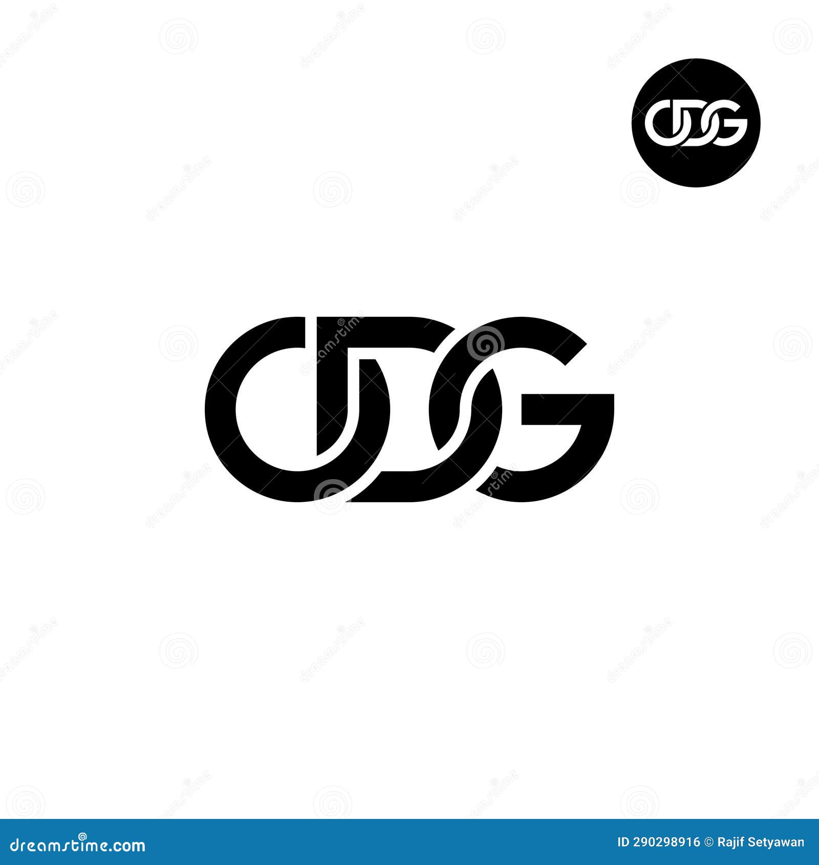 Letter ODG Monogram Logo Design Stock Illustration - Illustration of ...