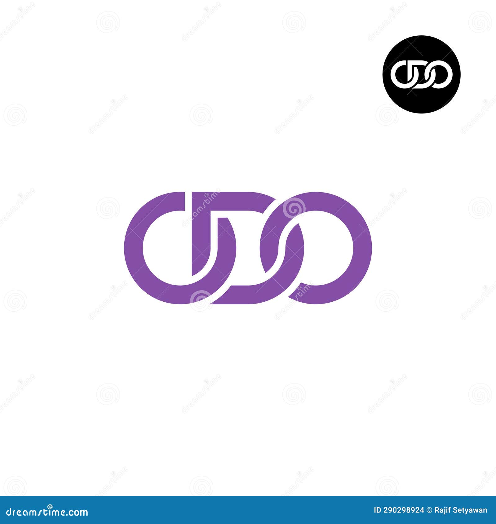 Letter ODO Monogram Logo Design Stock Illustration - Illustration of ...