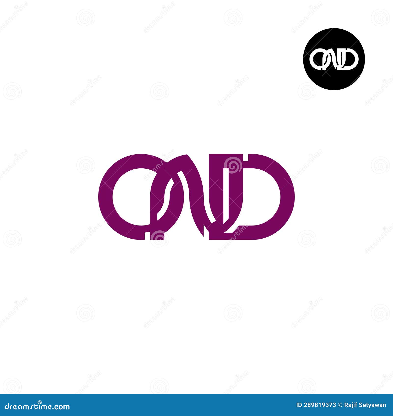 Letter OND Monogram Logo Design Technology Stock Vector - Illustration ...
