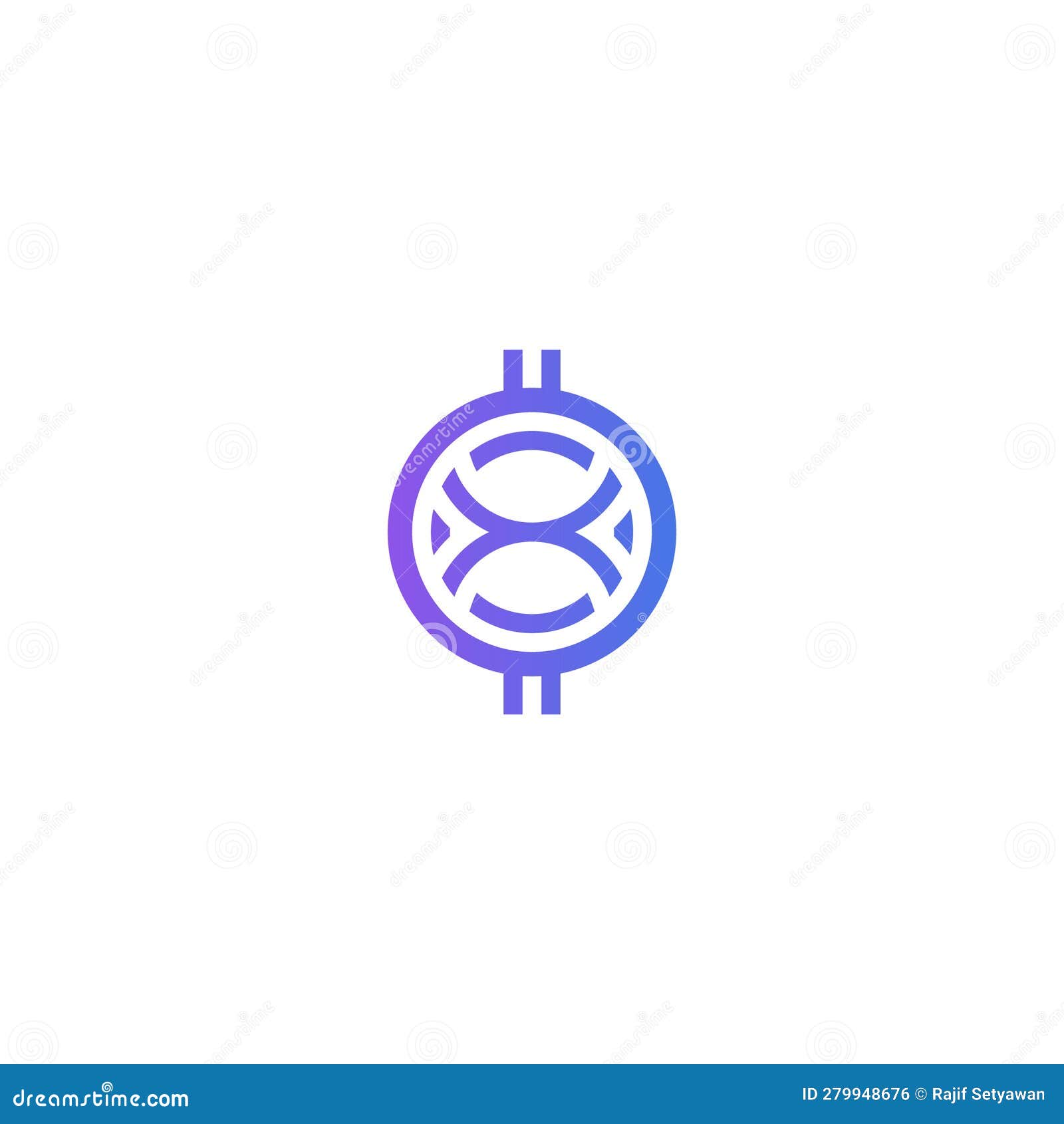 Letter X Token logo design stock vector. Illustration of bitcoin ...