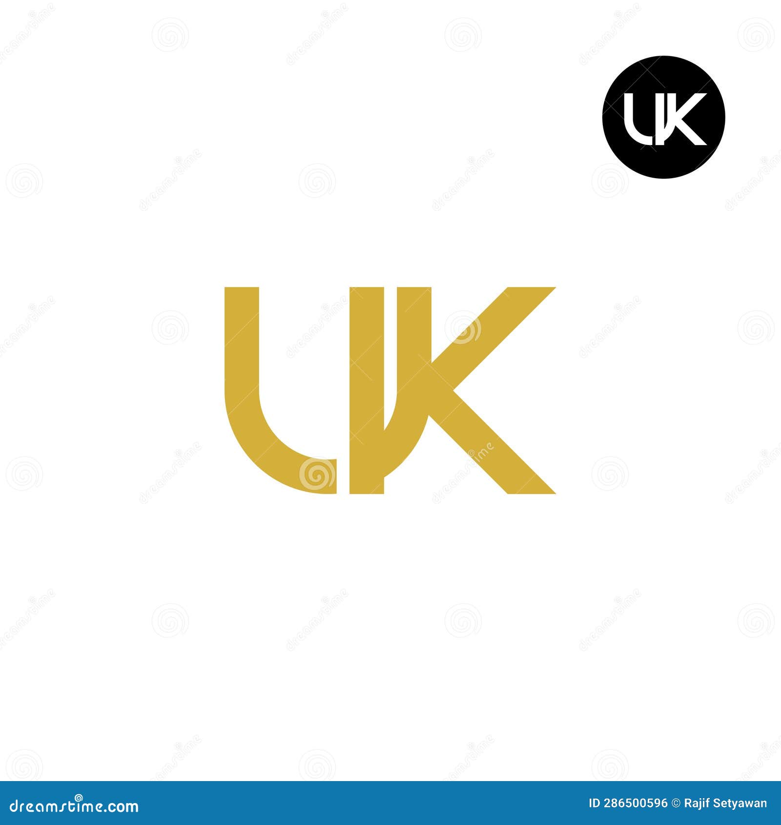 Letter UK Monogram Logo Design Simple Stock Vector - Illustration of ...