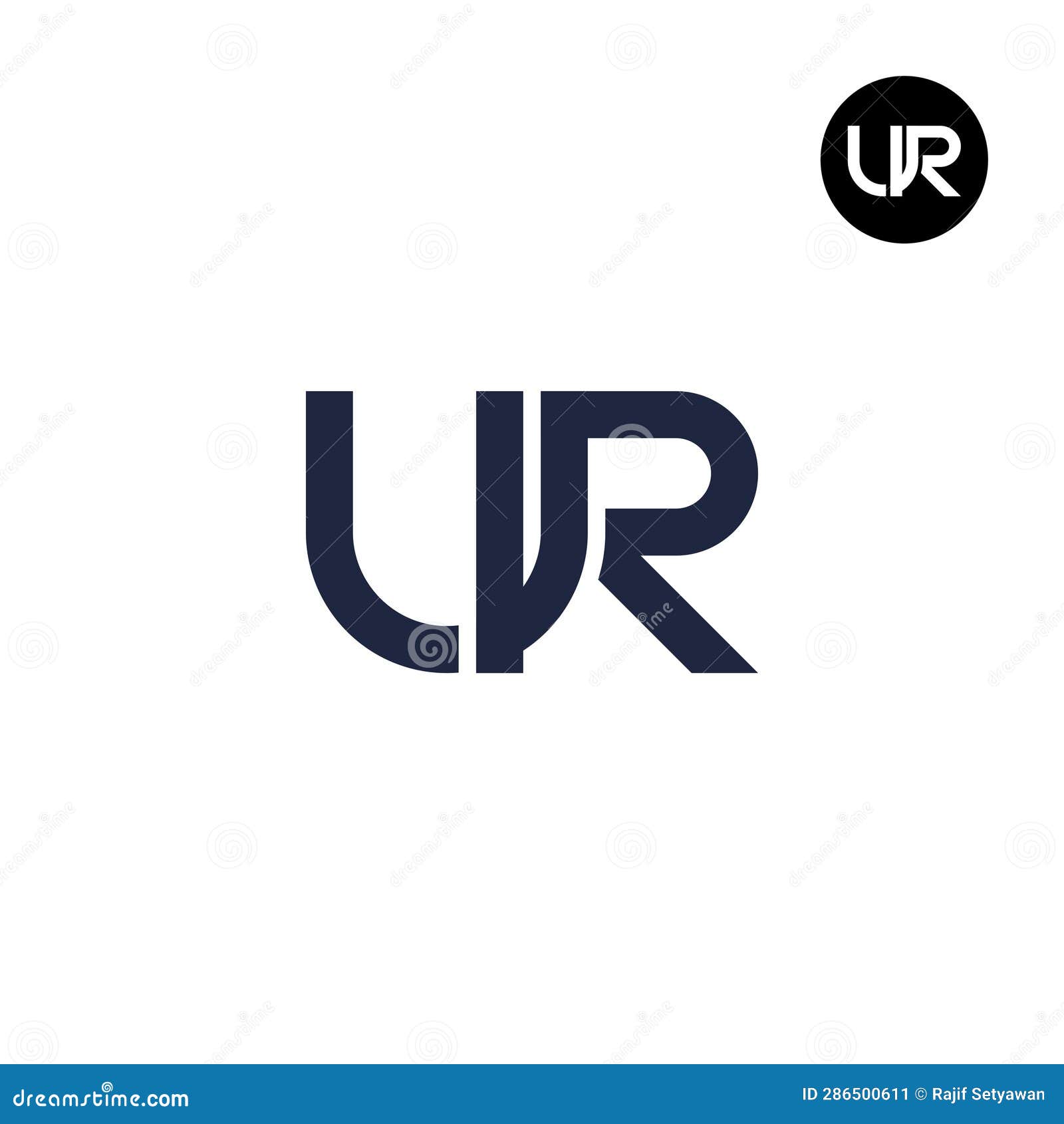 Letter UR Monogram Logo Design Simple Stock Illustration - Illustration ...