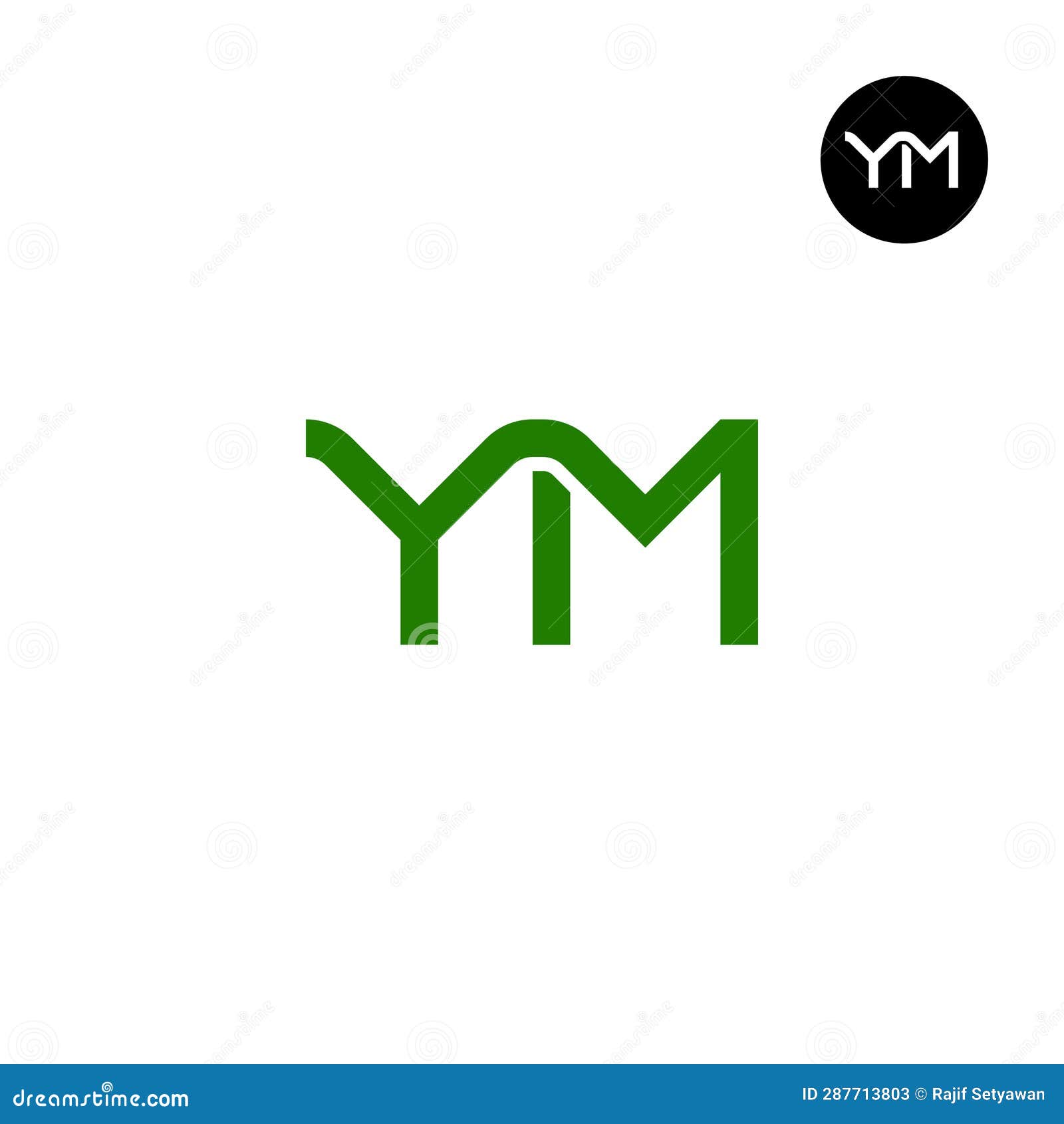 Letter YM Monogram Logo Design Cartoon Vector | CartoonDealer.com ...