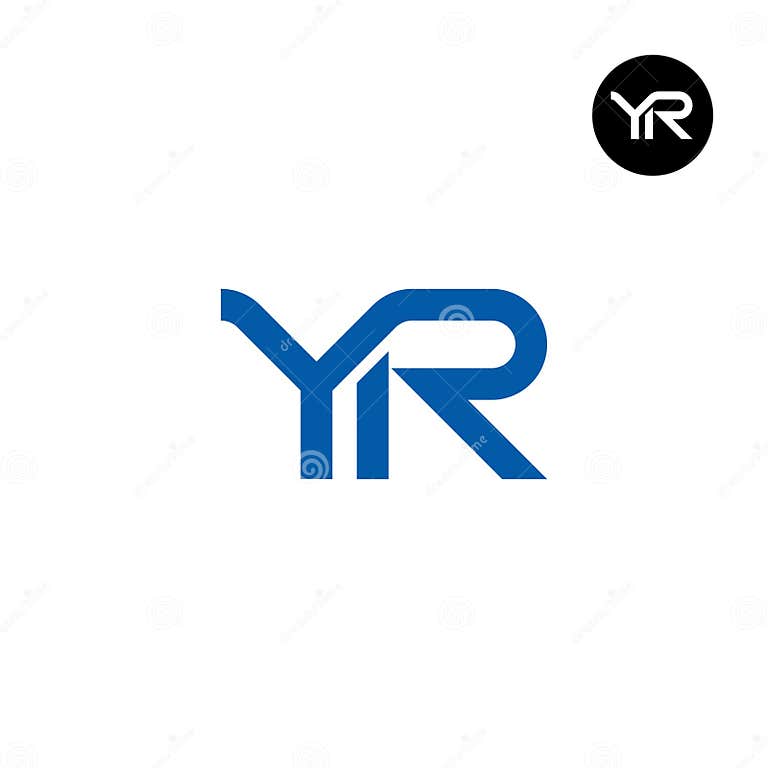 Letter YR Monogram Logo Design Stock Illustration - Illustration of ...