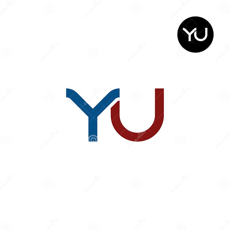 Letter YU Monogram Logo Design Stock Illustration - Illustration of ...