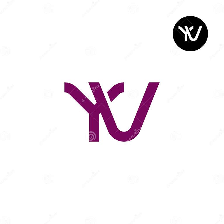 Letter YV Monogram Logo Design Stock Illustration - Illustration of ...