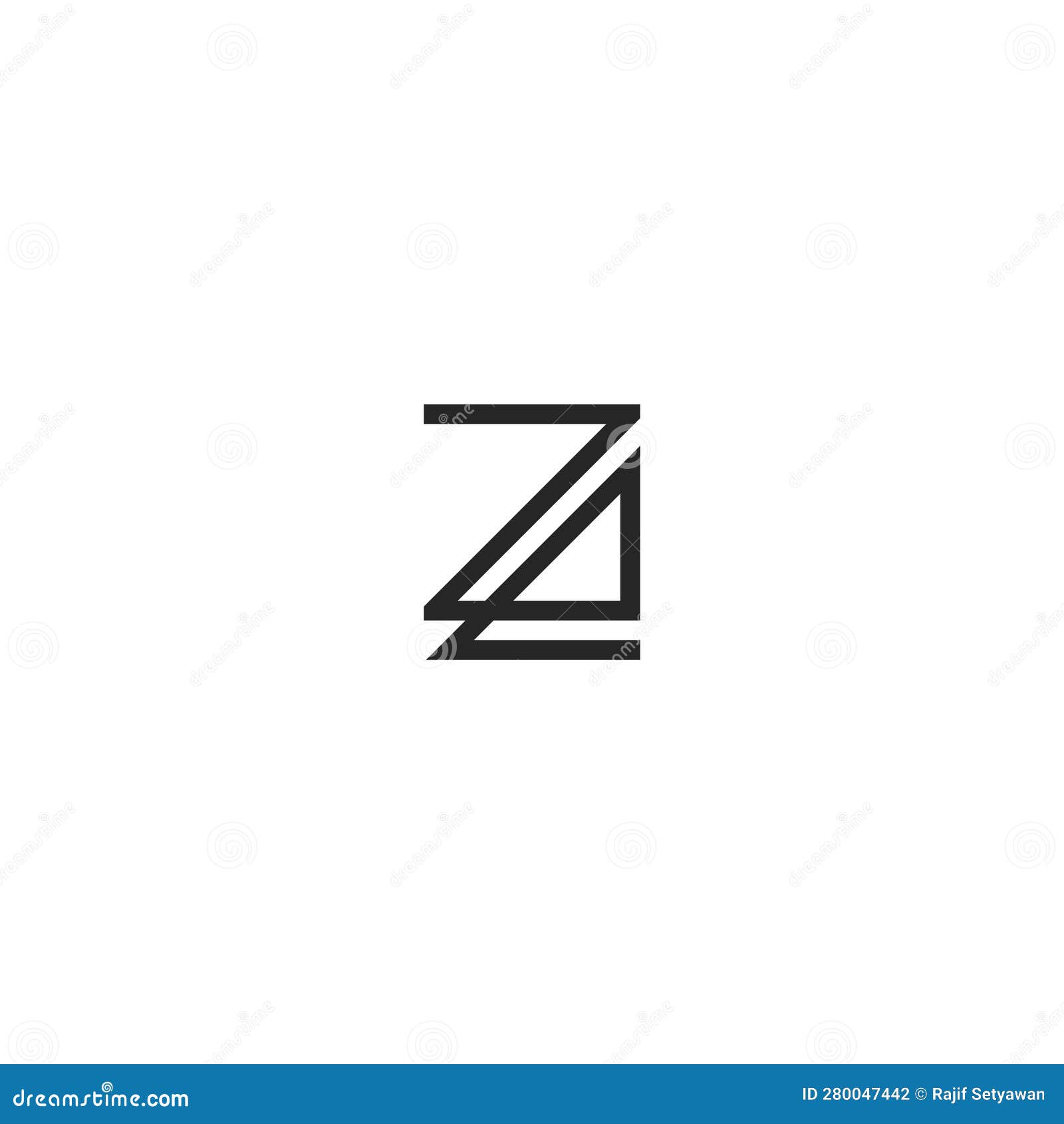 Letter ZE Monogram Minimal Simple Modern Stock Vector - Illustration of ...