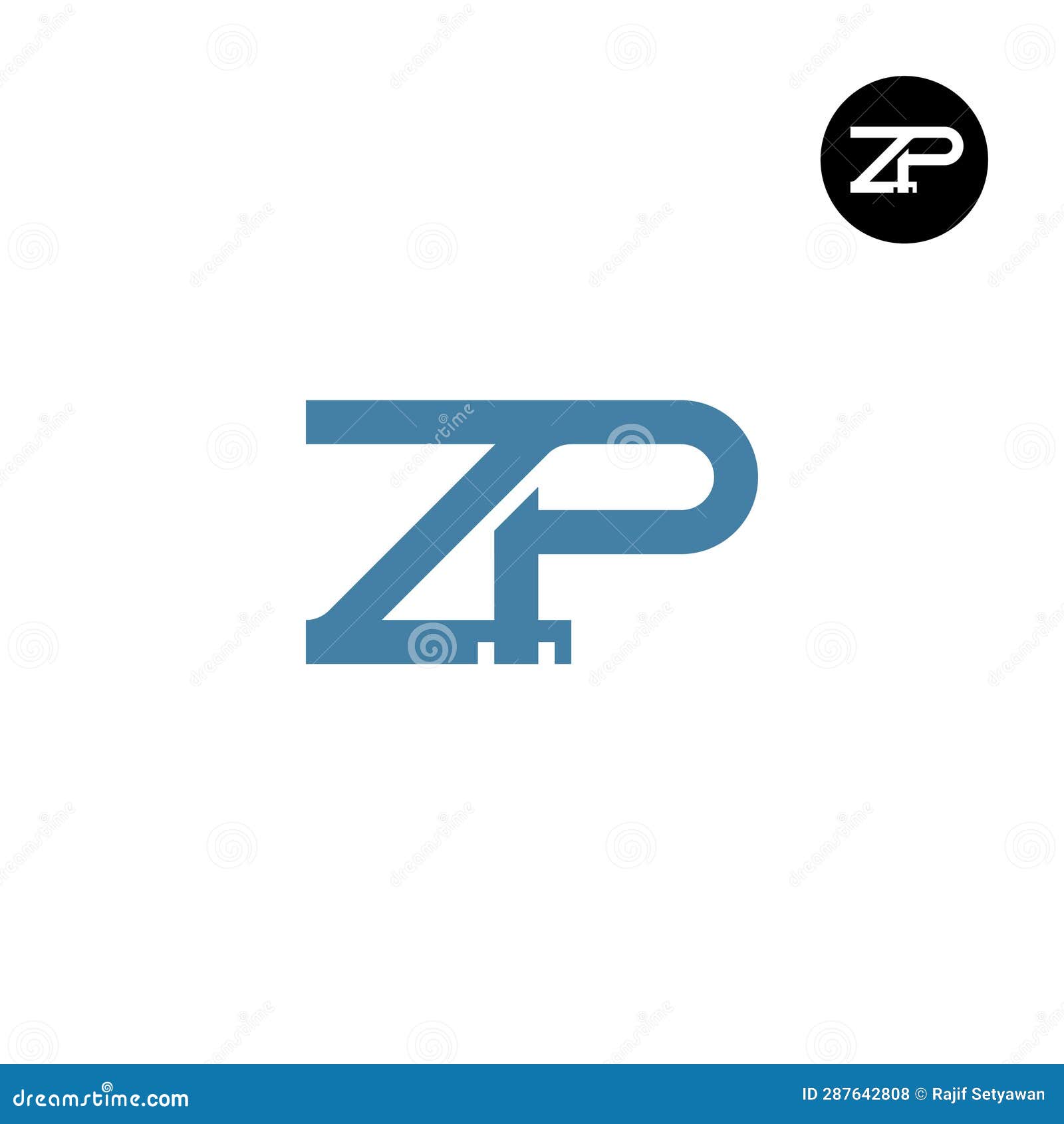 Letter ZP Monogram Logo Design Stock Illustration - Illustration of ...