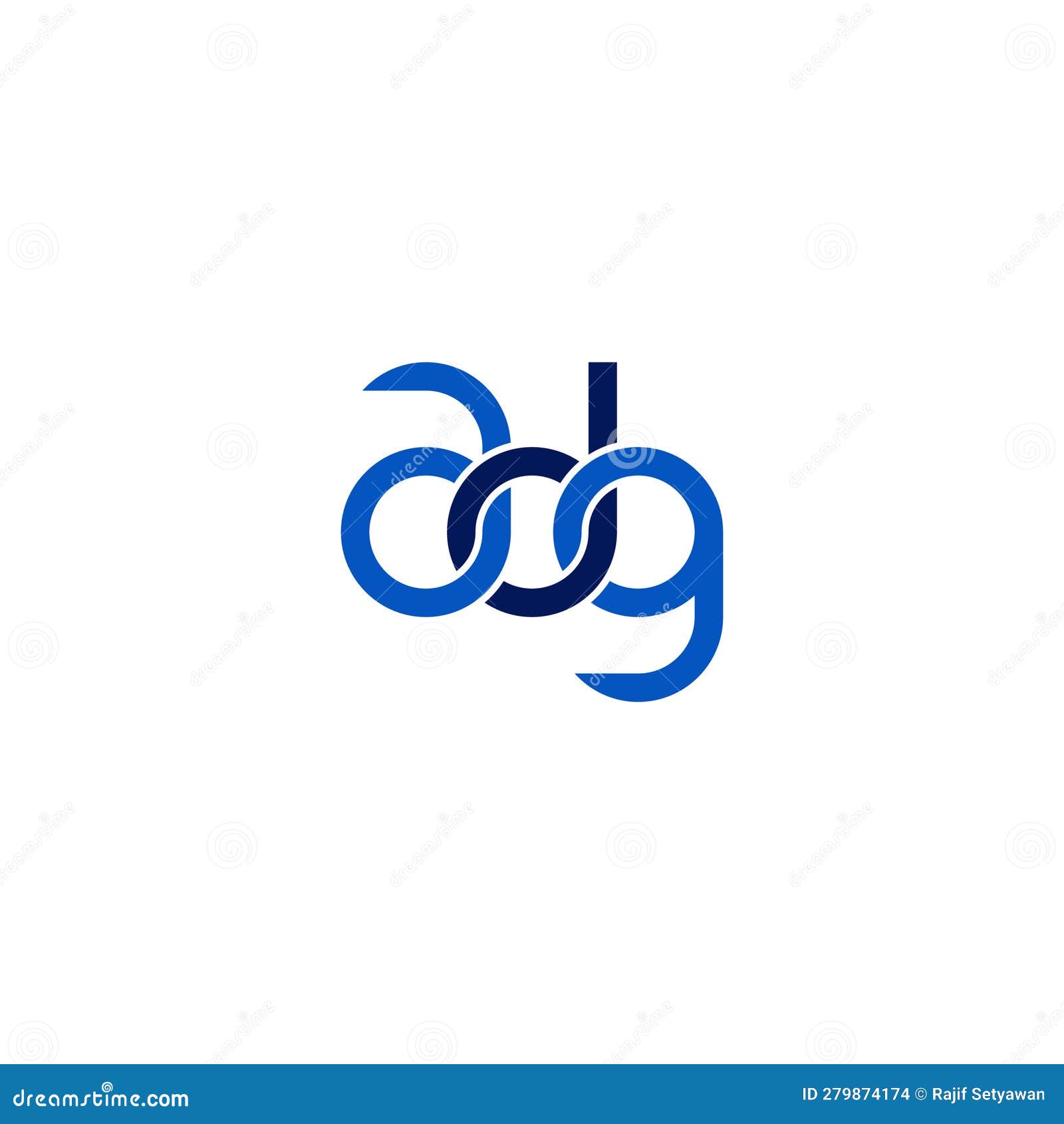 Linked Letters ADG Monogram Logo Design Stock Vector - Illustration of ...