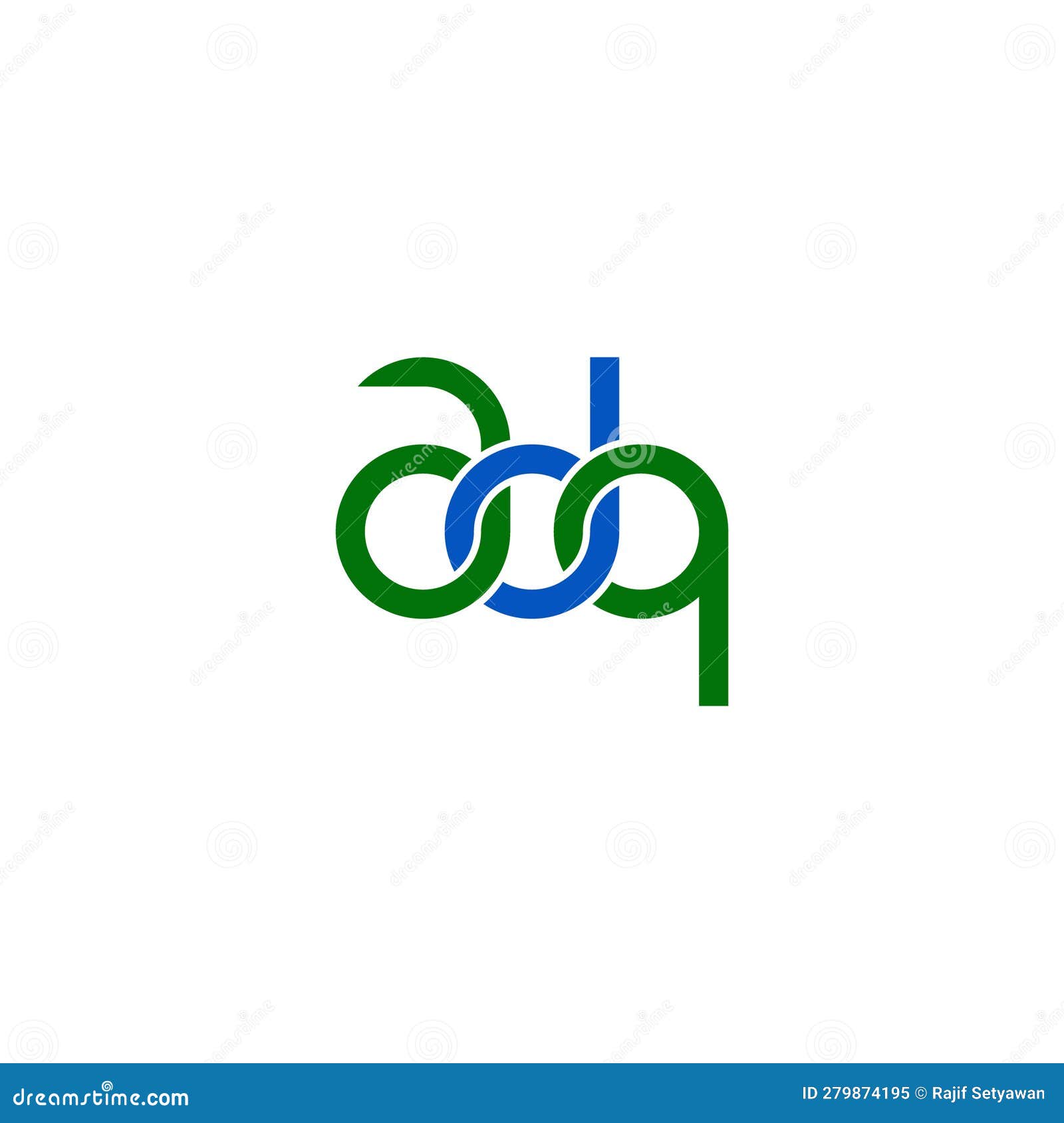Linked Letters ADQ Monogram Logo Design Stock Vector - Illustration of ...