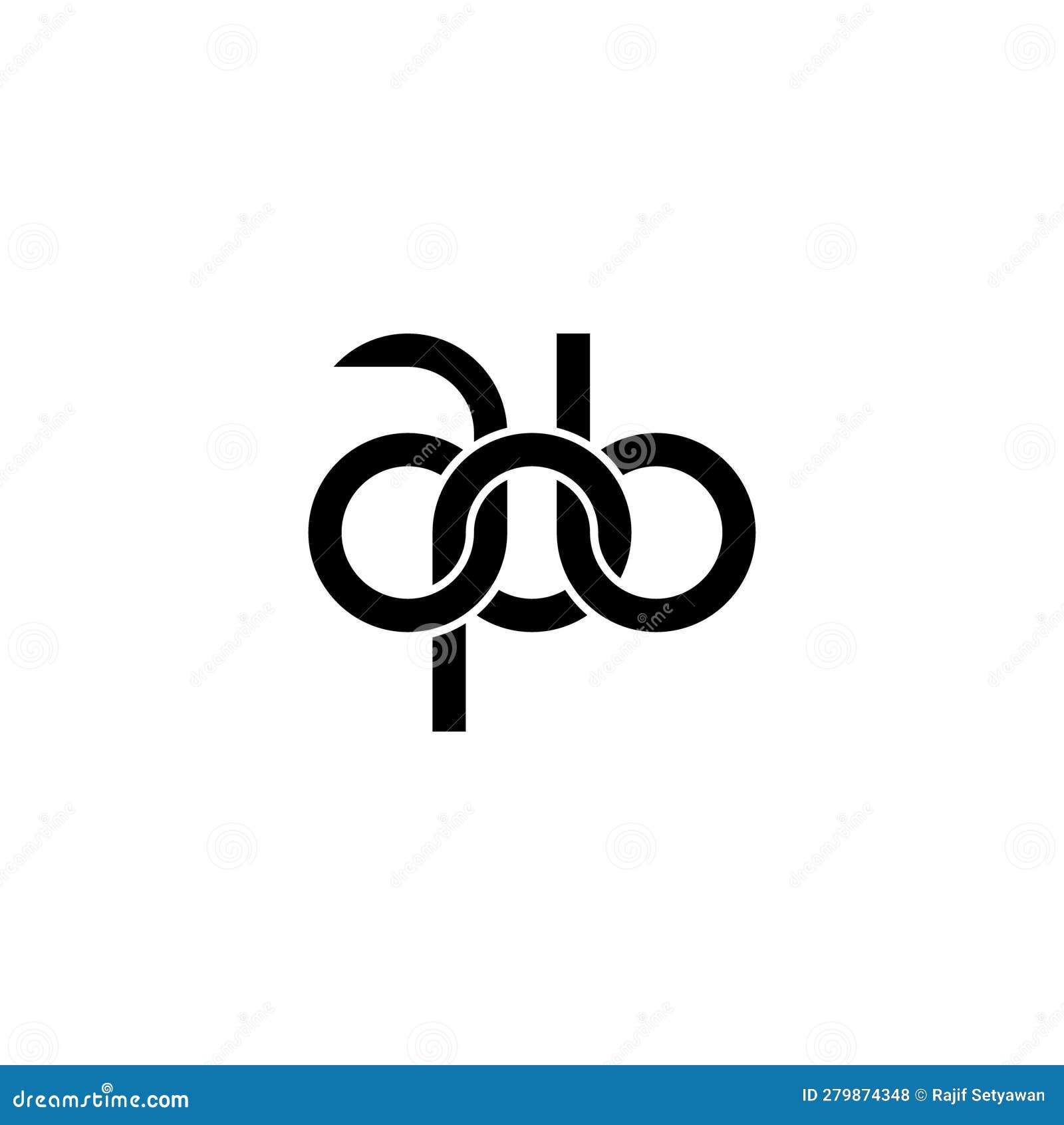 Linked Letters APB Monogram Logo Design Stock Vector - Illustration of ...