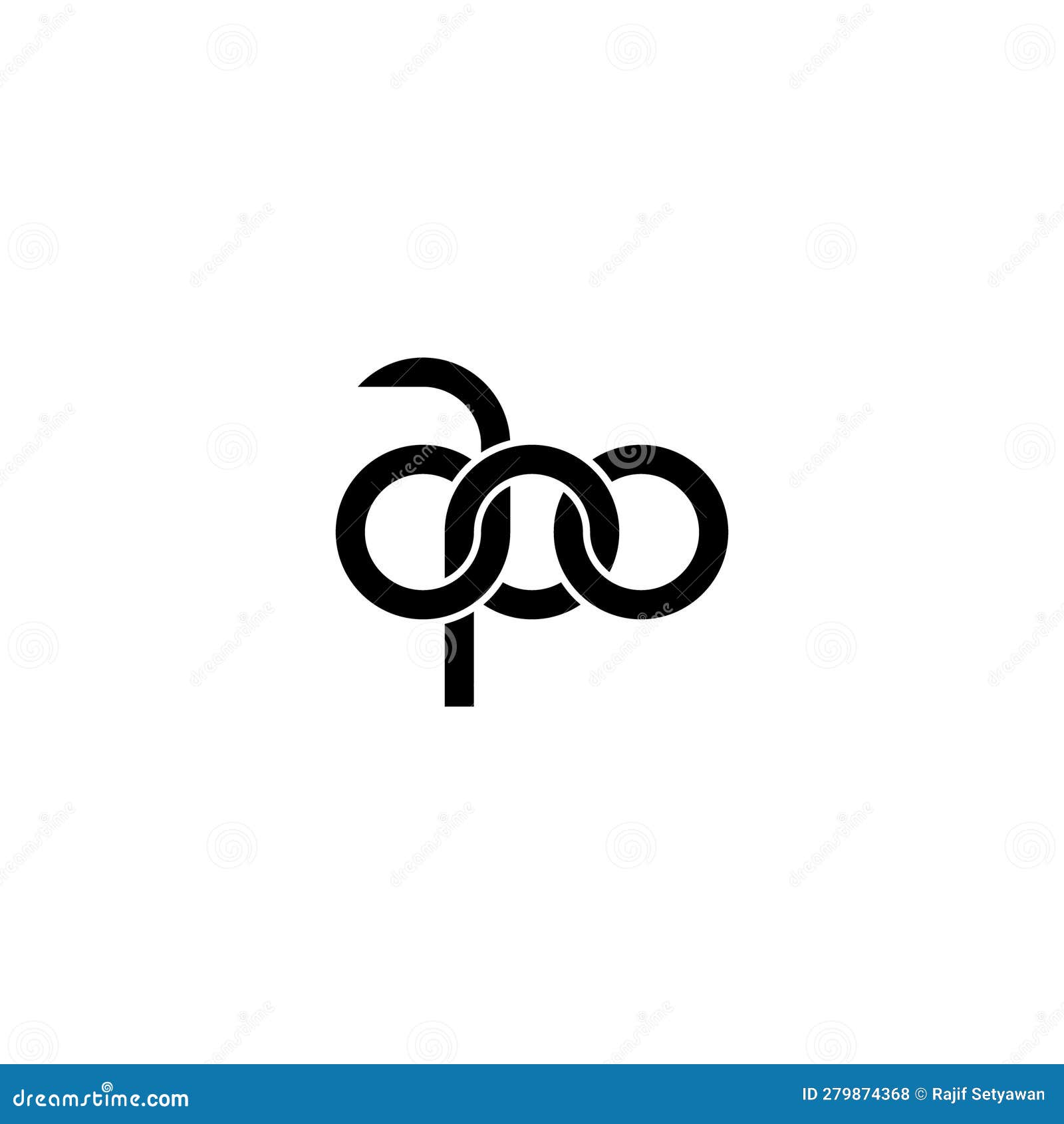 Linked Letters APO Monogram Logo Design Stock Vector - Illustration of ...