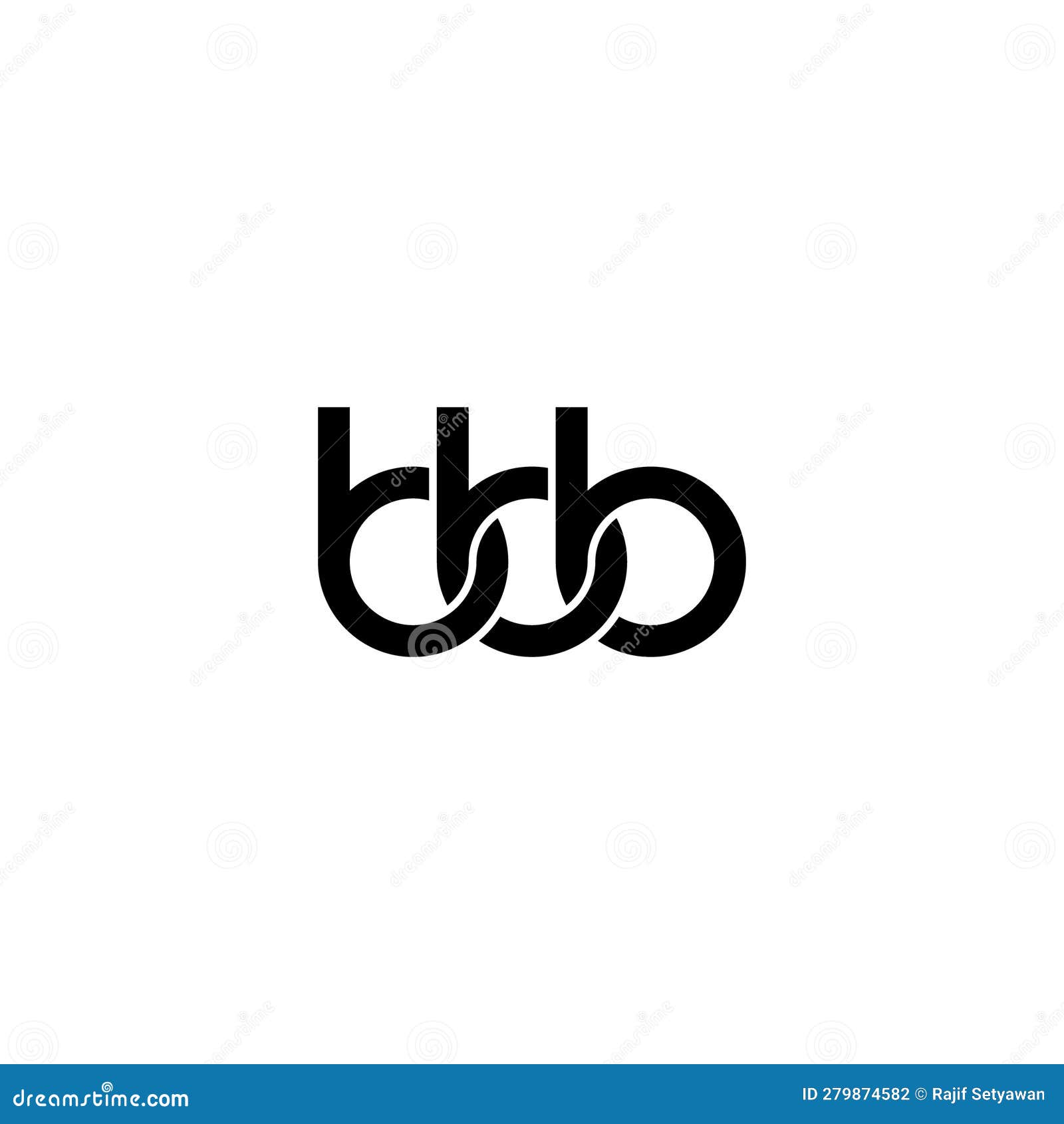 Linked Letters BBB Monogram Logo Design Stock Vector - Illustration of ...