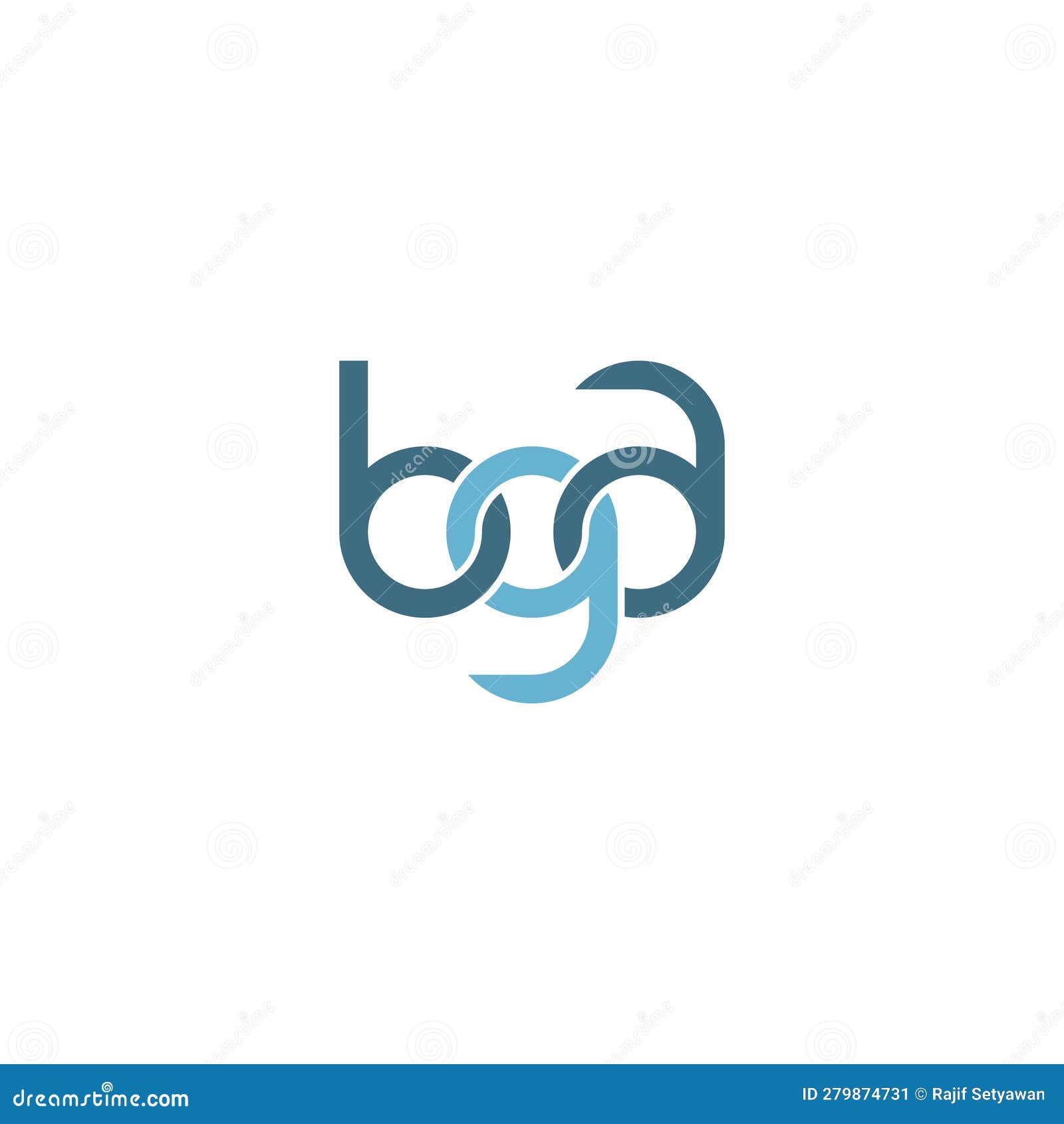 Linked Letters BGA Monogram Logo Design Stock Vector - Illustration of ...