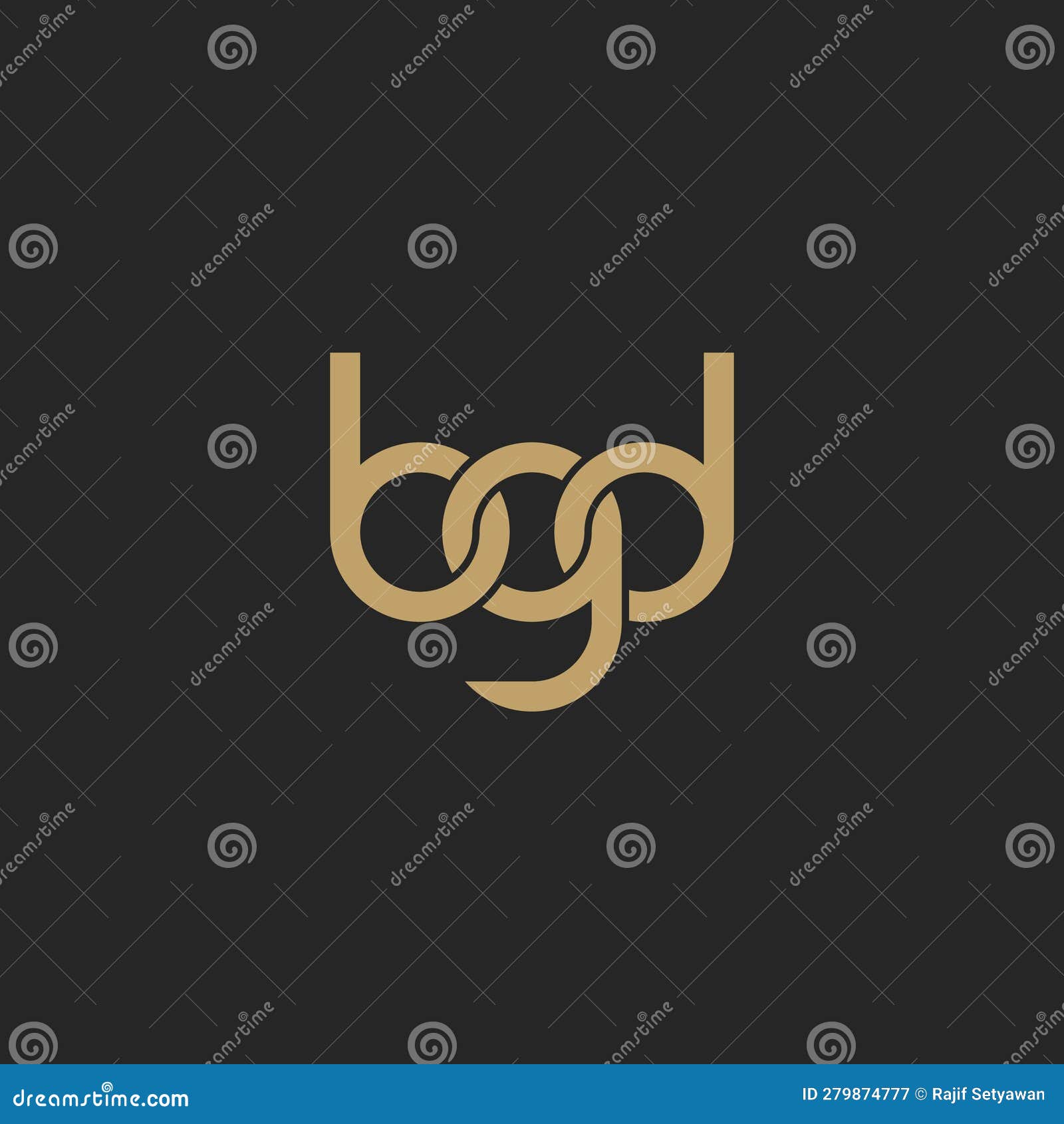 Linked Letters BGD Monogram Logo Design Stock Vector - Illustration of ...