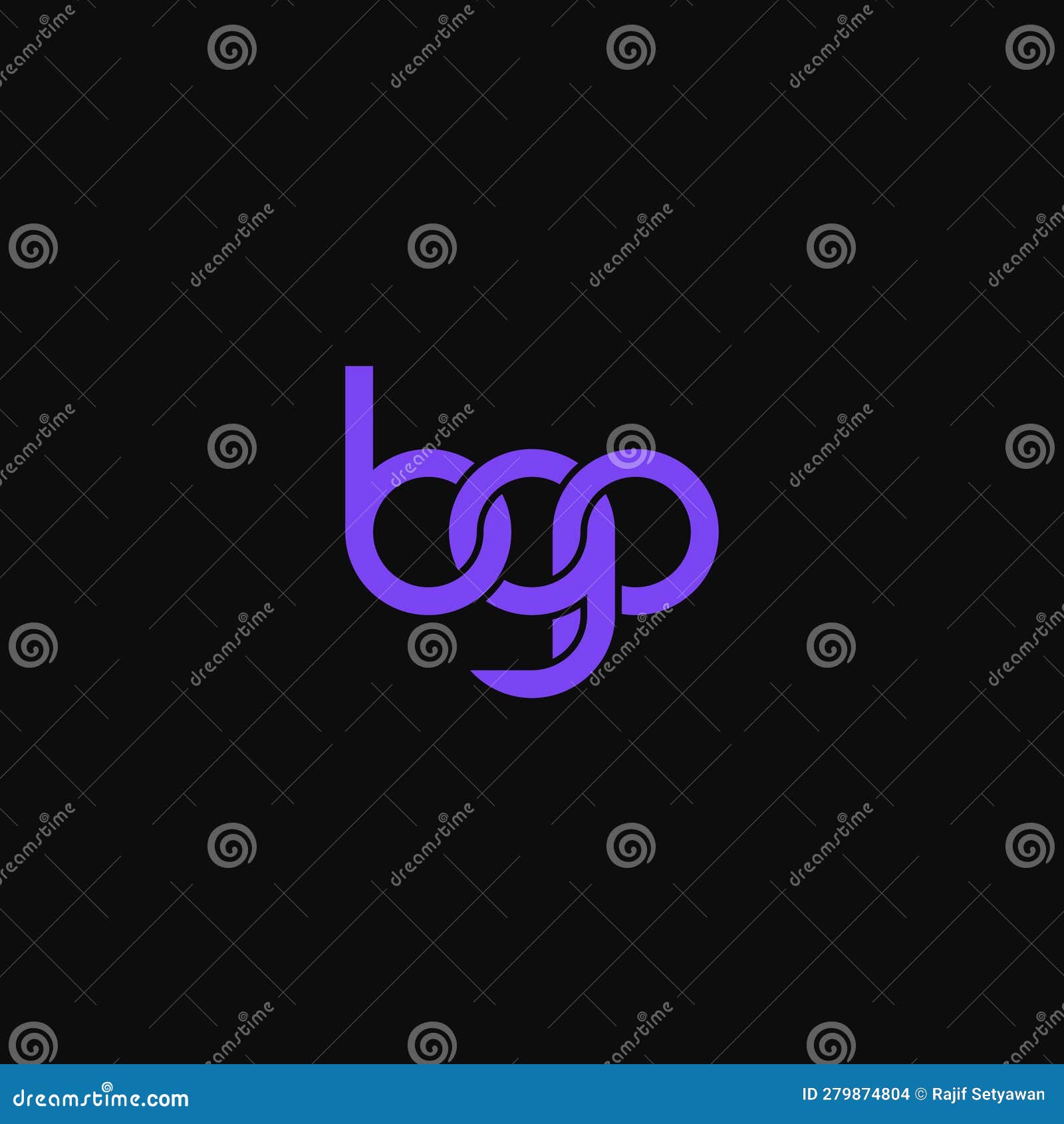 Linked Letters BGP Monogram Logo Design Stock Vector - Illustration of ...