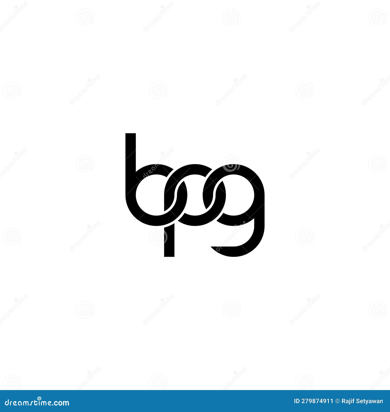 Linked Letters BPG Monogram Logo Design Stock Vector - Illustration of ...