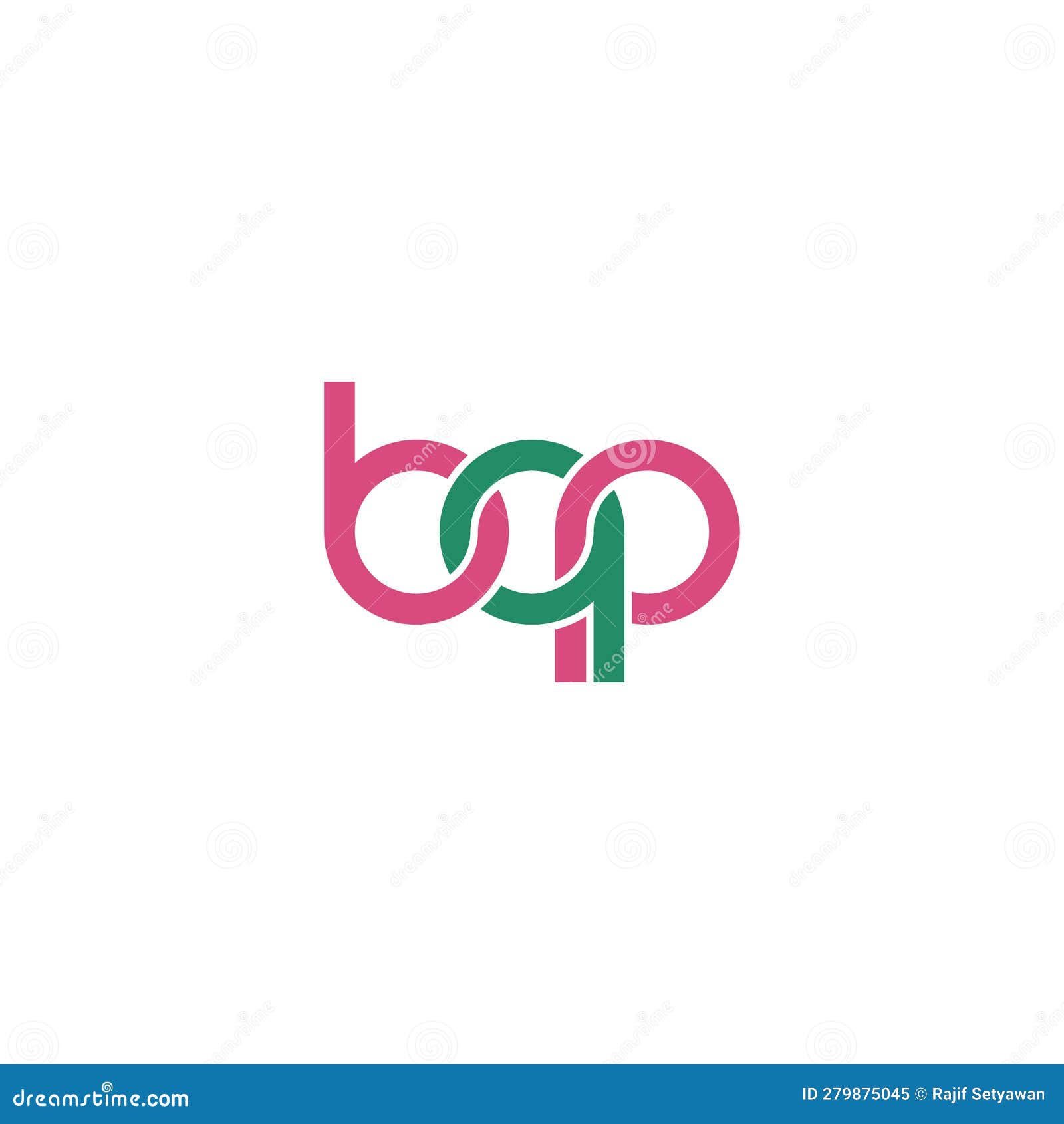Linked Letters BQP Monogram Logo Design Stock Vector - Illustration of ...