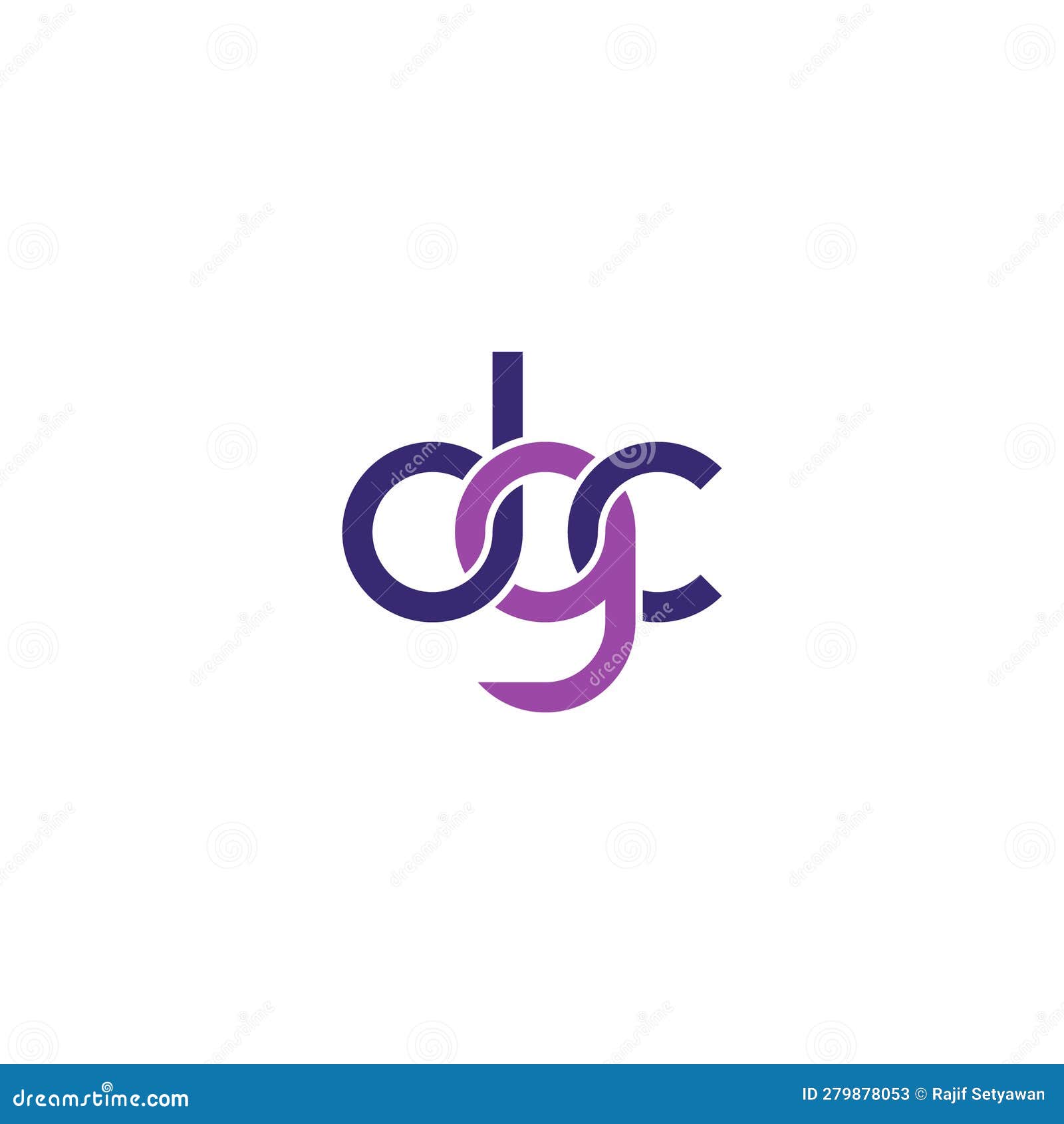 Linked Letters DGC Monogram Logo Design Stock Vector - Illustration of ...