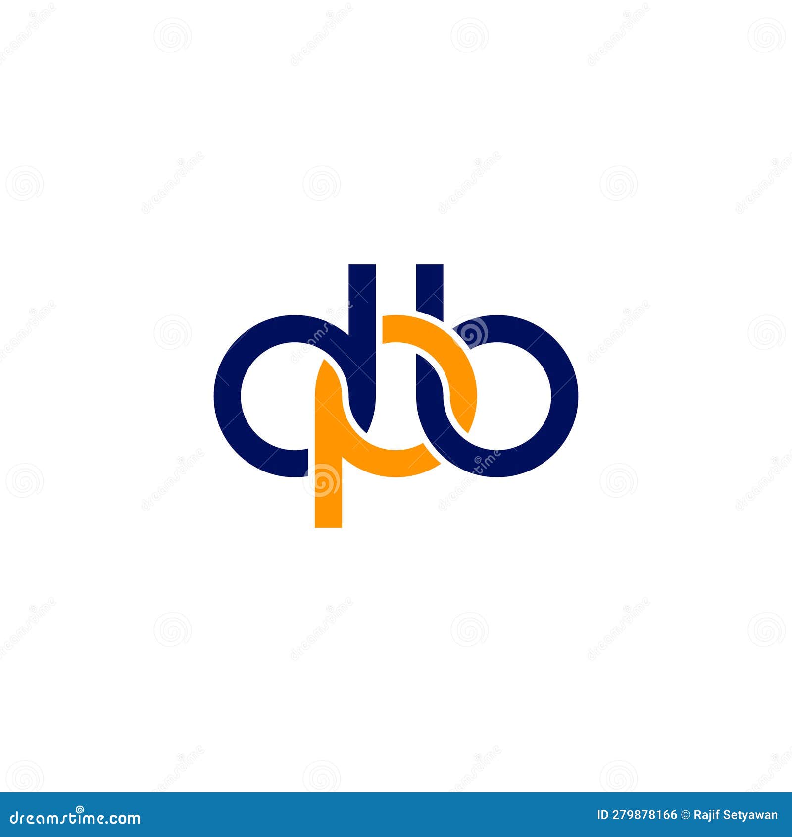 Linked Letters DPB Monogram Logo Design Stock Vector - Illustration of ...