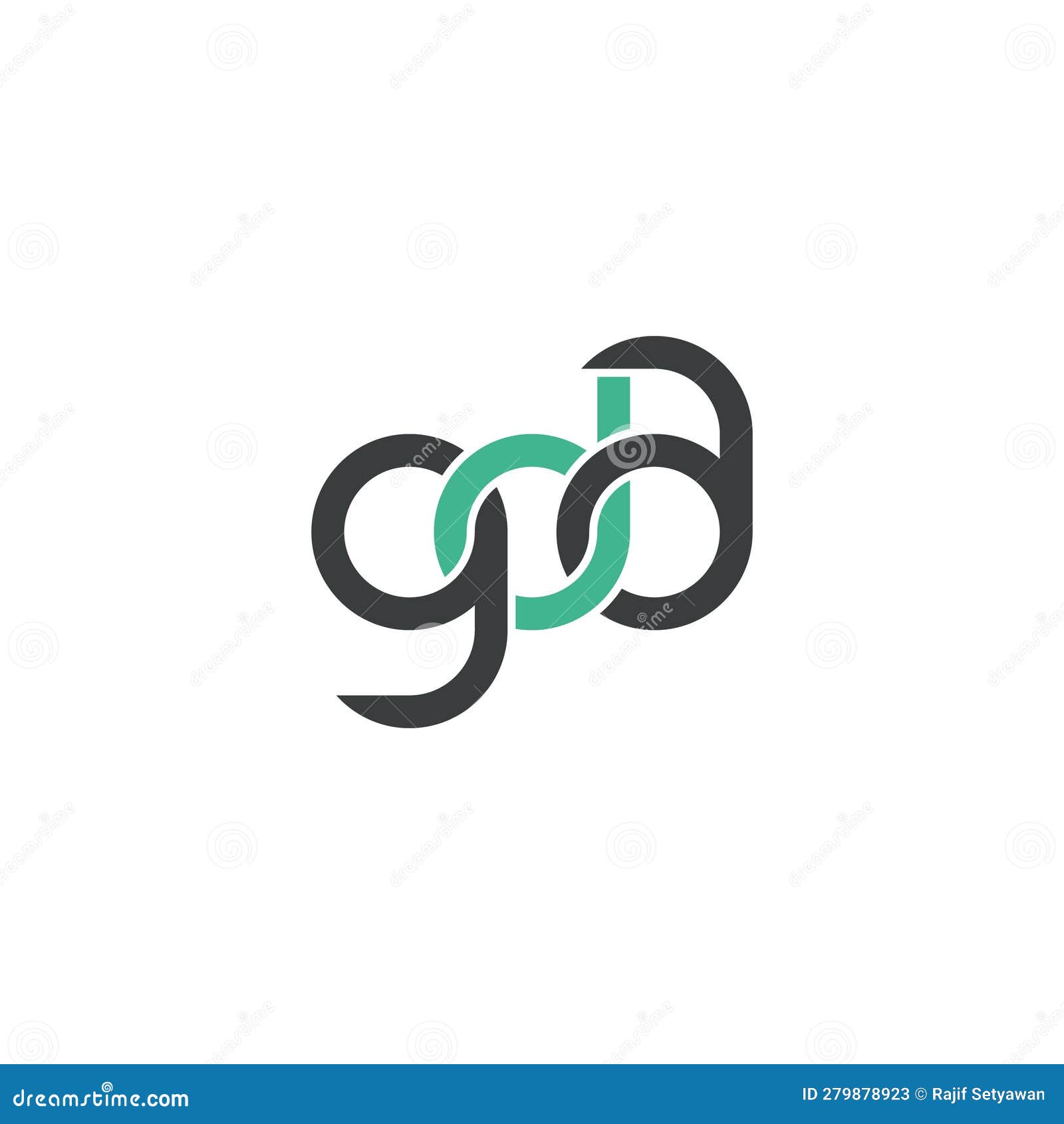Linked Letters GDA Monogram Logo Design Stock Vector - Illustration of ...