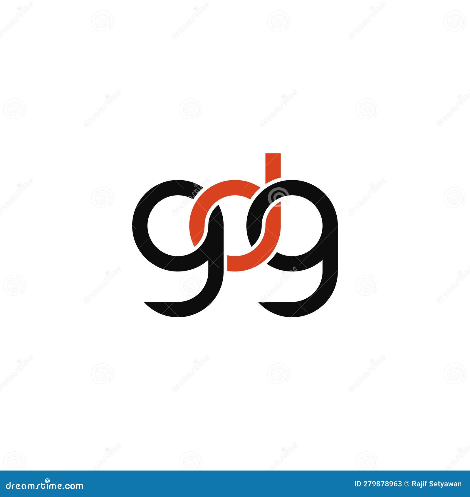 Linked Letters GDG Monogram Logo Design Stock Vector - Illustration of ...