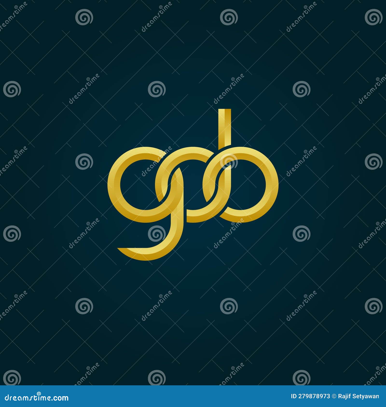 Linked Letters GDO Monogram Logo Design Stock Vector - Illustration of ...