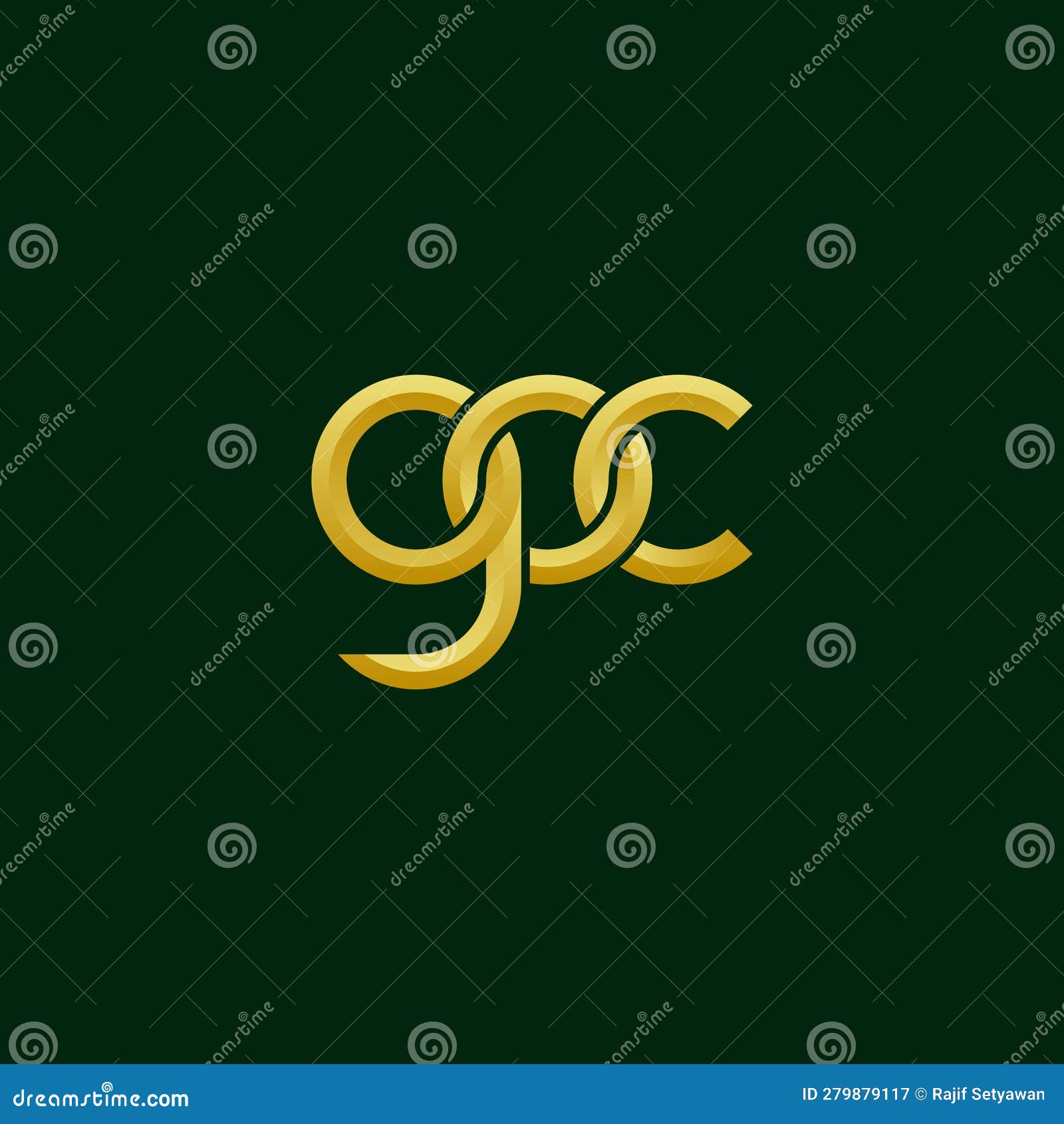 Linked Letters GOC Monogram Logo Design Stock Vector - Illustration of ...