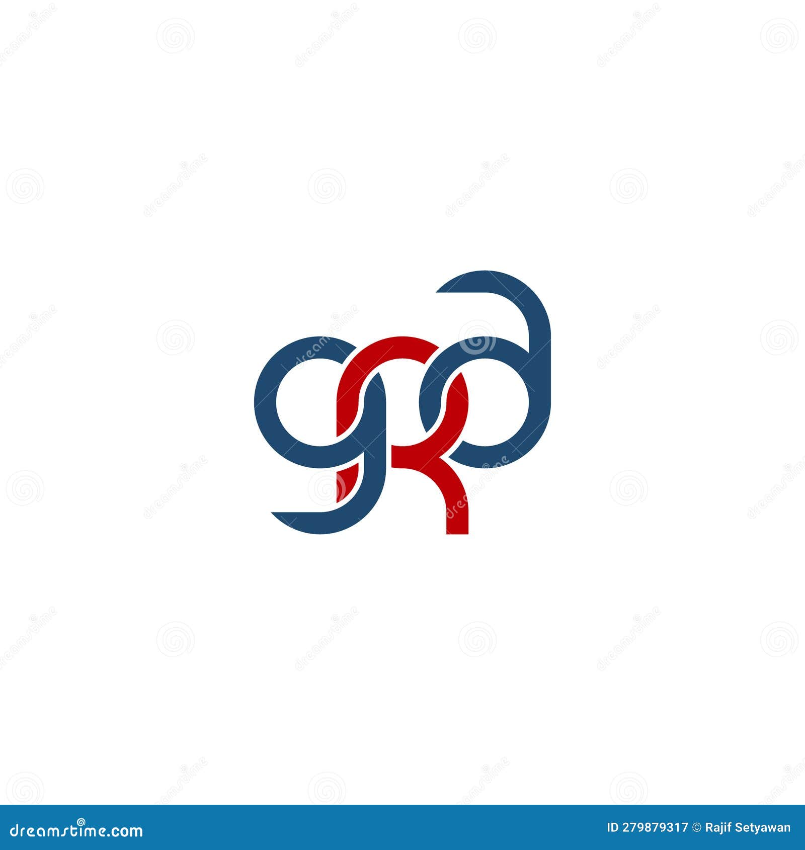 Linked Letters GRA Monogram Logo Design Cartoon Vector | CartoonDealer ...