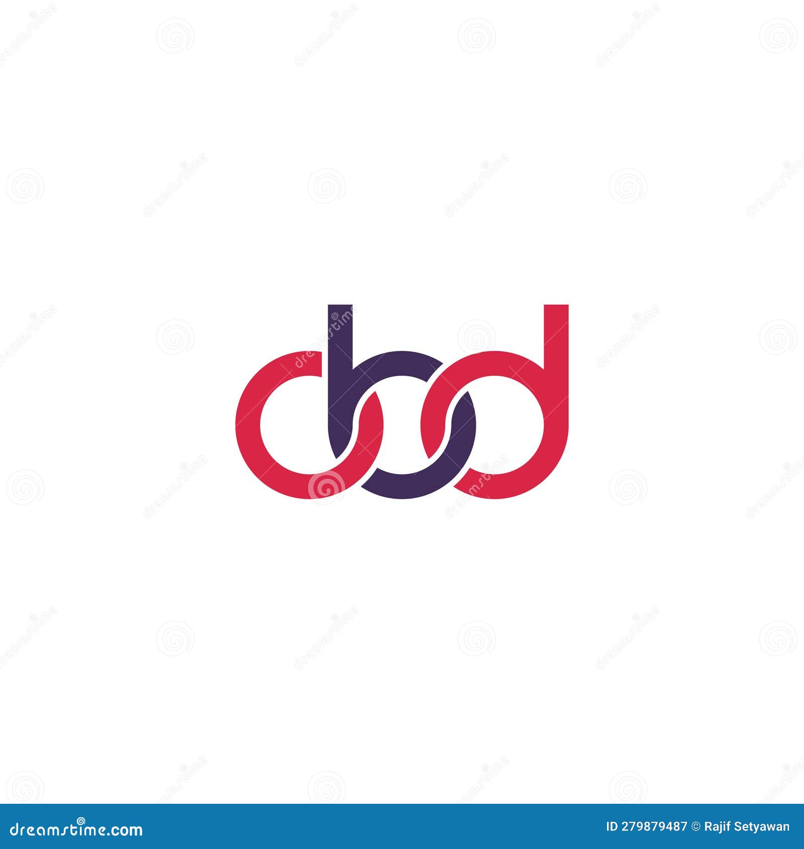 Linked Letters OBD Monogram Logo Design Stock Vector - Illustration of ...