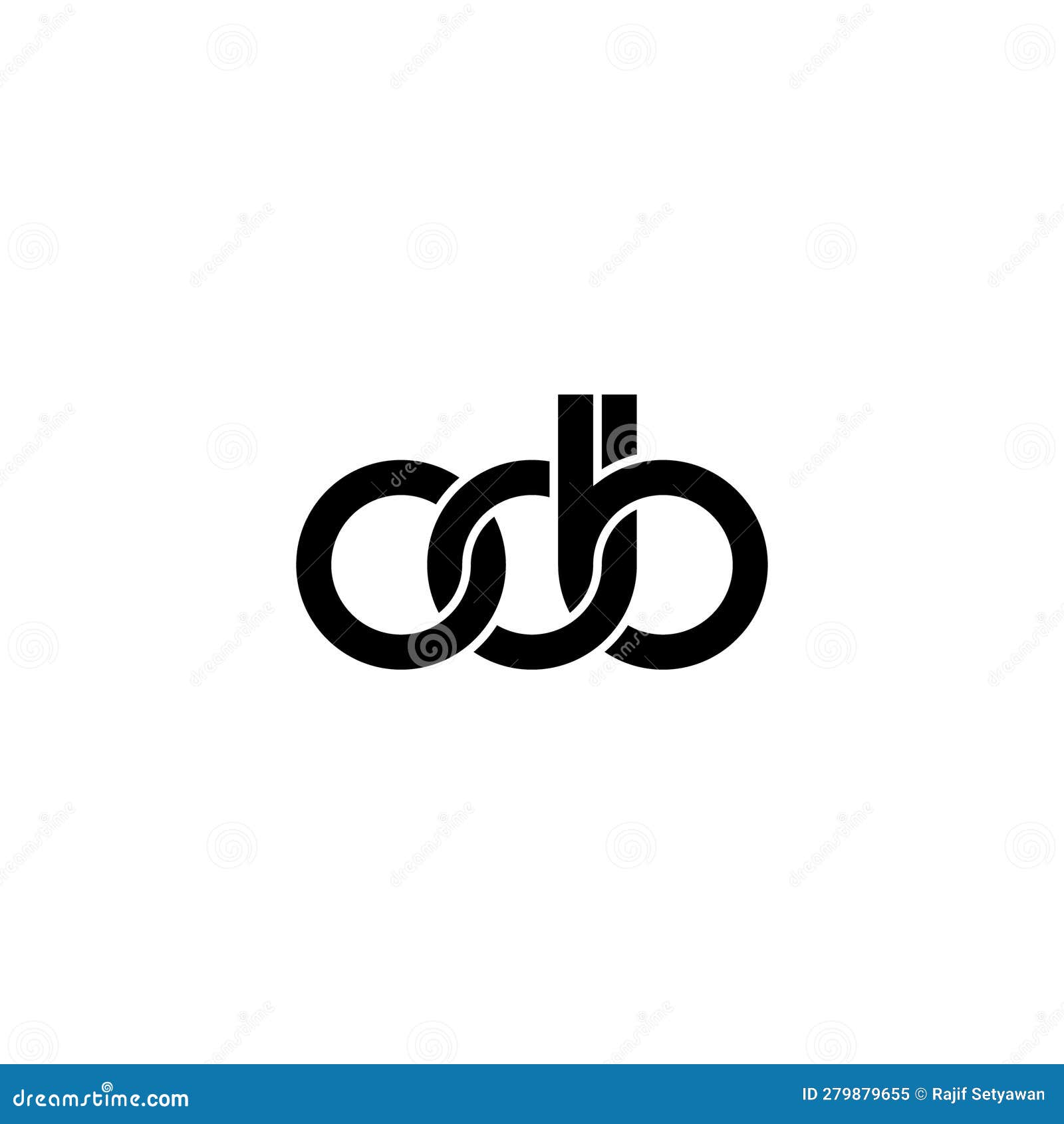 Linked Letters ODB Monogram Logo Design Stock Vector - Illustration of ...