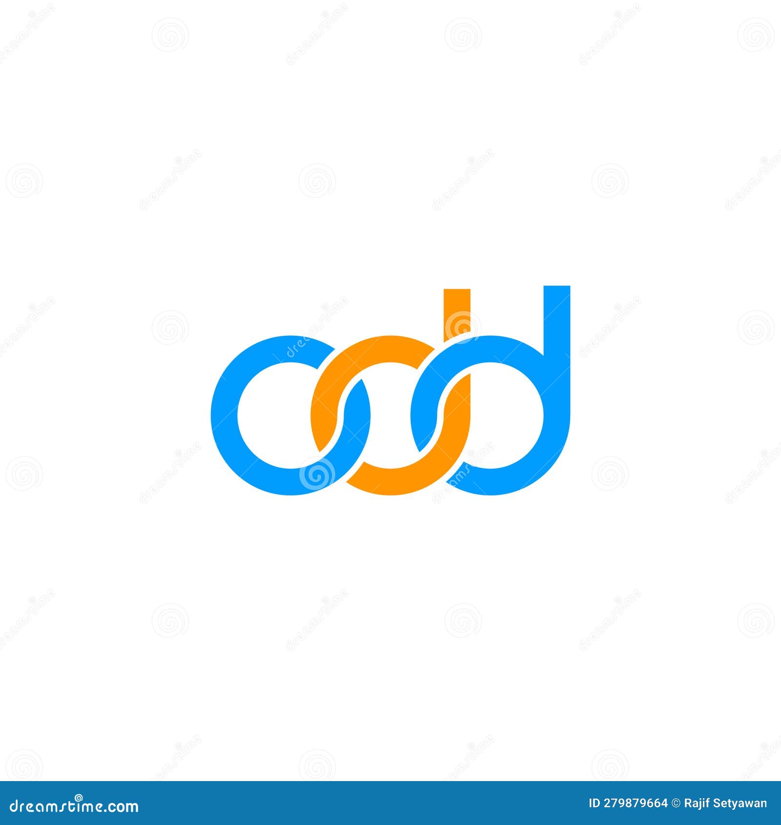 Linked Letters ODD Monogram Logo Design Stock Vector - Illustration of ...