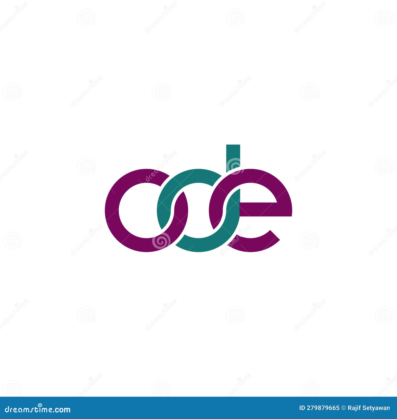 Linked Letters ODE Monogram Logo Design Stock Vector - Illustration of ...