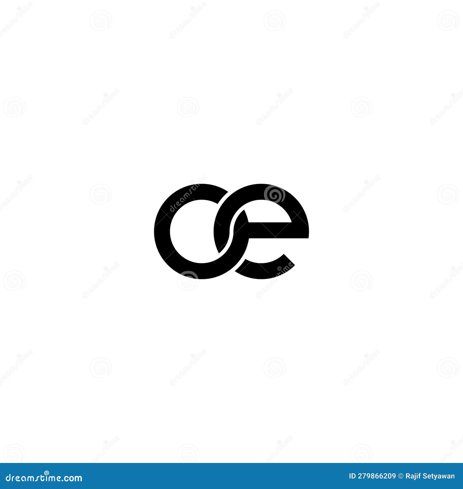 Linked Letters OE Monogram Logo Design Stock Vector - Illustration of ...