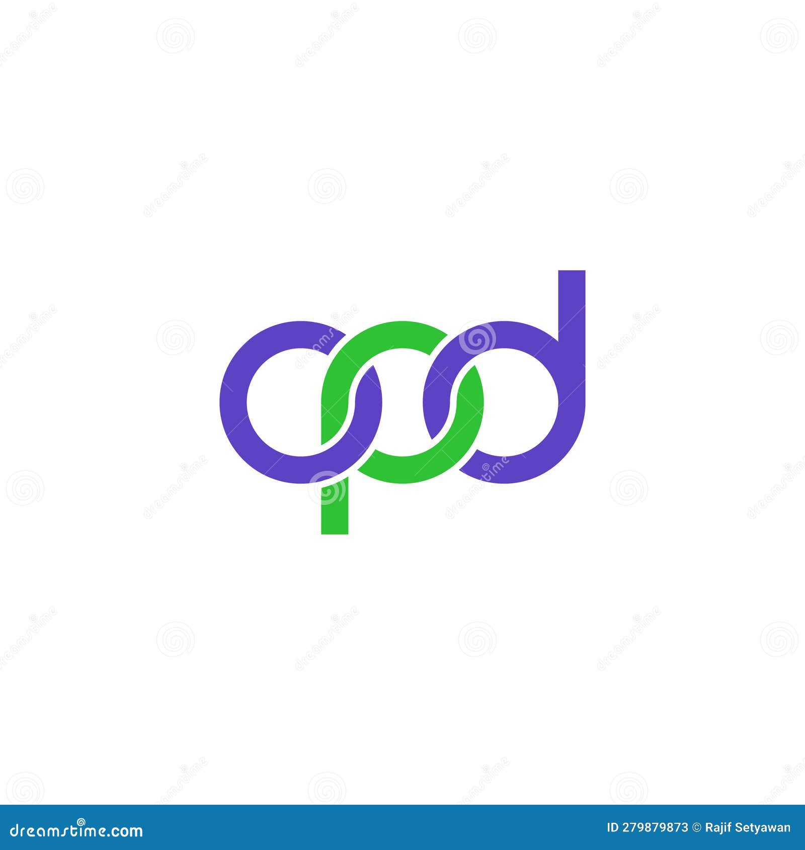 Linked Letters OPD Monogram Logo Design Stock Vector - Illustration of ...