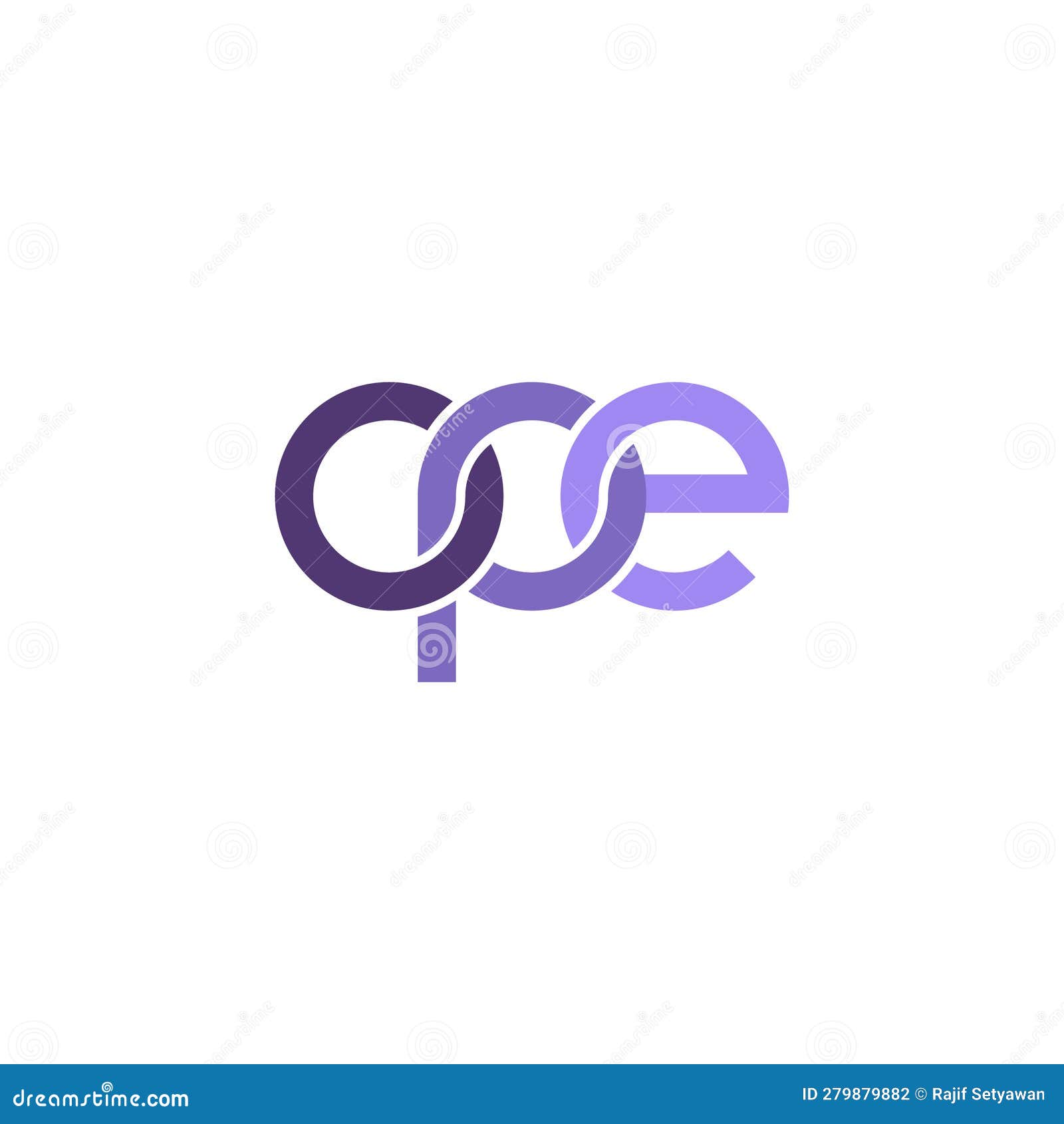 Linked Letters OPE Monogram Logo Design Stock Vector - Illustration of ...