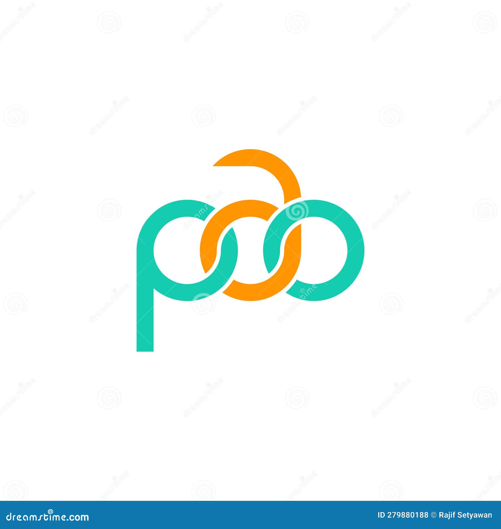 Linked Letters PAO Monogram Logo Design Stock Vector - Illustration of ...
