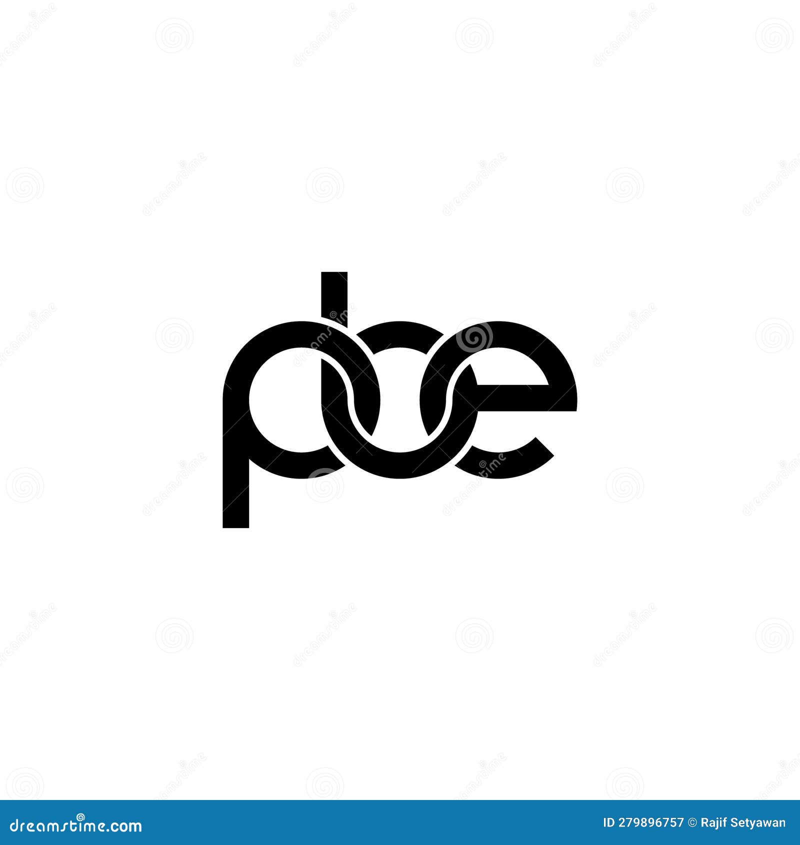 Linked Letters PBE Monogram Logo Design Stock Vector - Illustration of ...