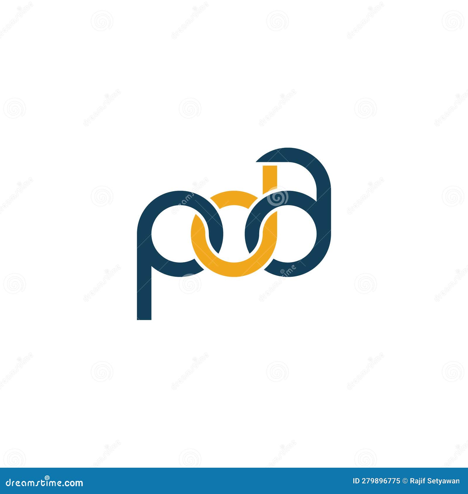 Linked Letters PDA Monogram Logo Design Stock Vector - Illustration of ...