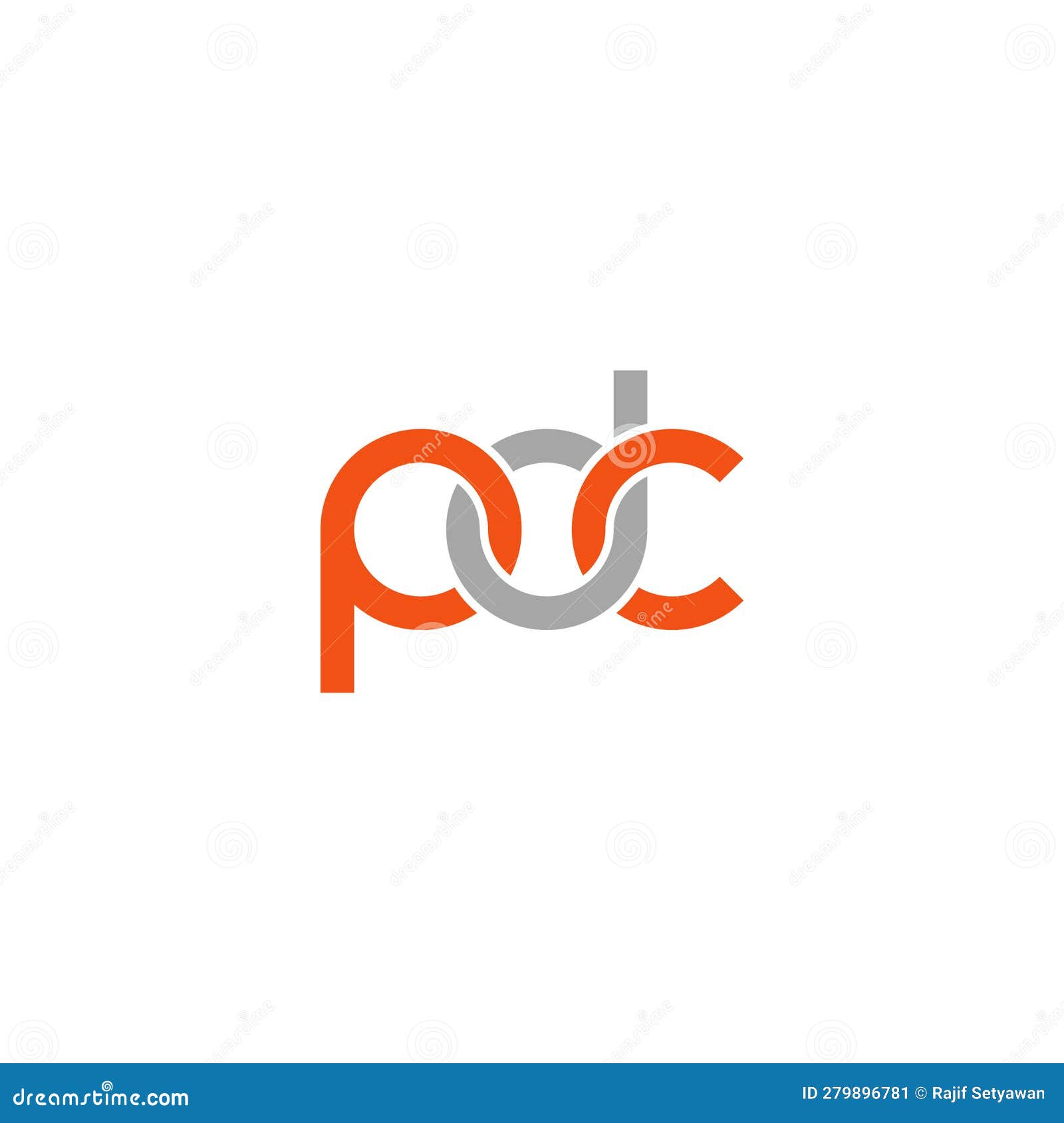 Linked Letters PDC Monogram Logo Design Stock Vector - Illustration of ...