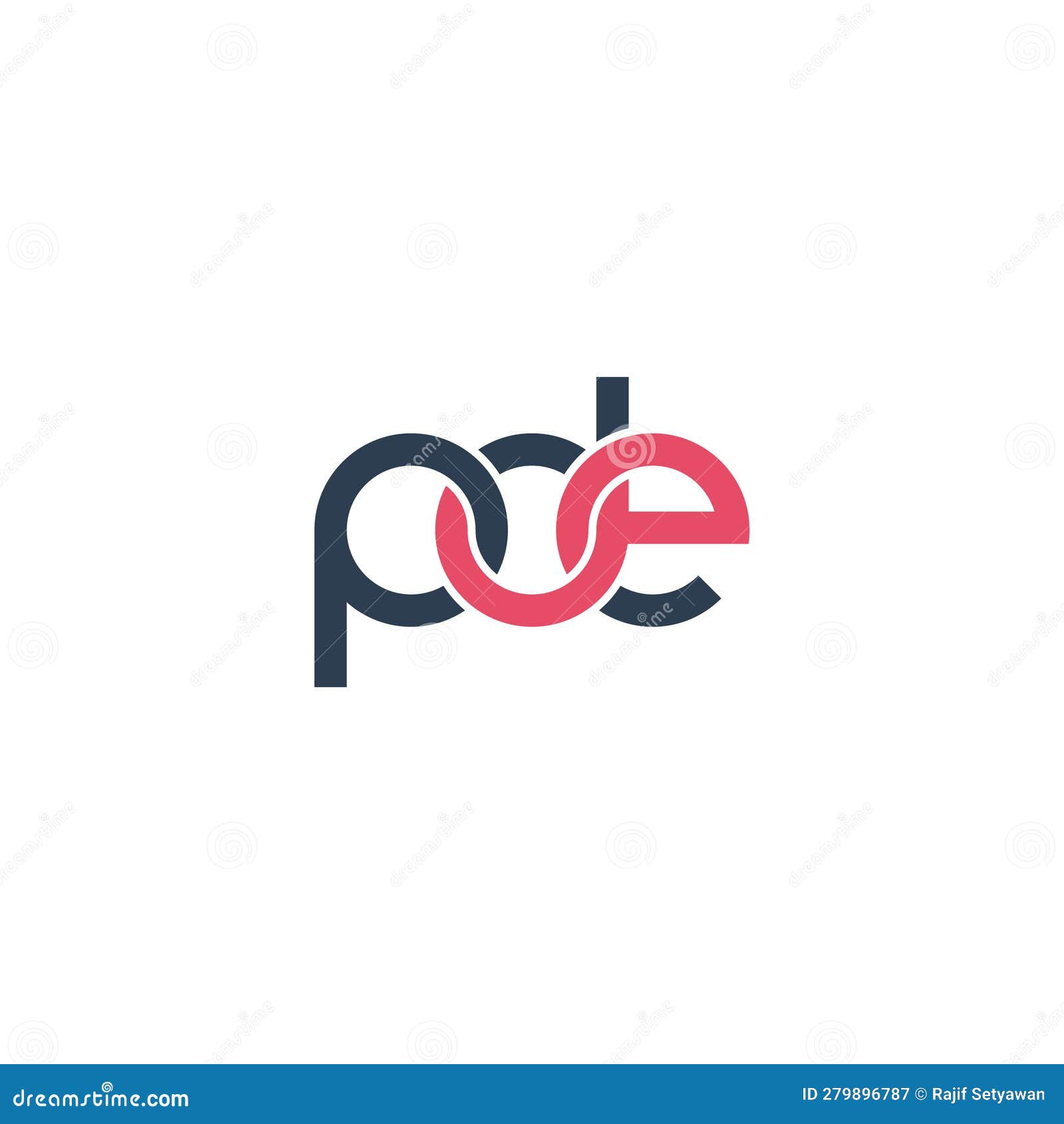 Linked Letters PDE Monogram Logo Design Stock Vector - Illustration of ...