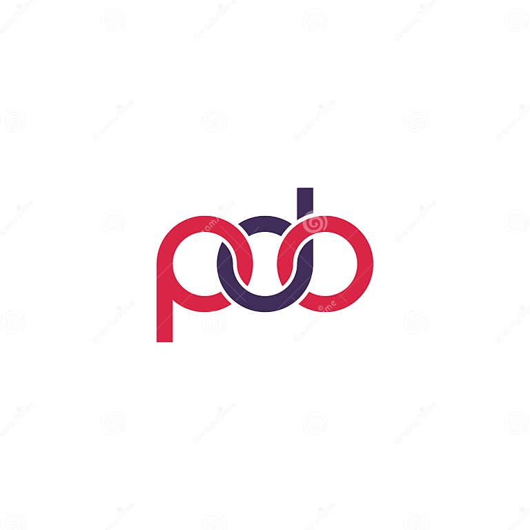 Linked Letters PDO Monogram Logo Design Stock Vector - Illustration of ...