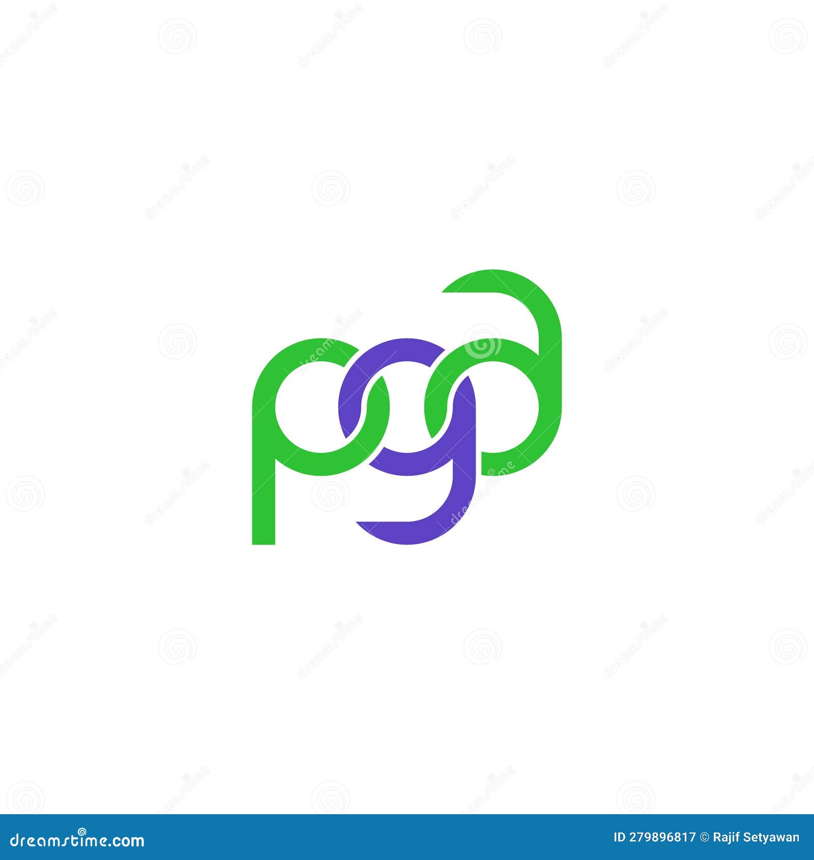 Linked Letters PGA Monogram Logo Design Stock Vector - Illustration of ...
